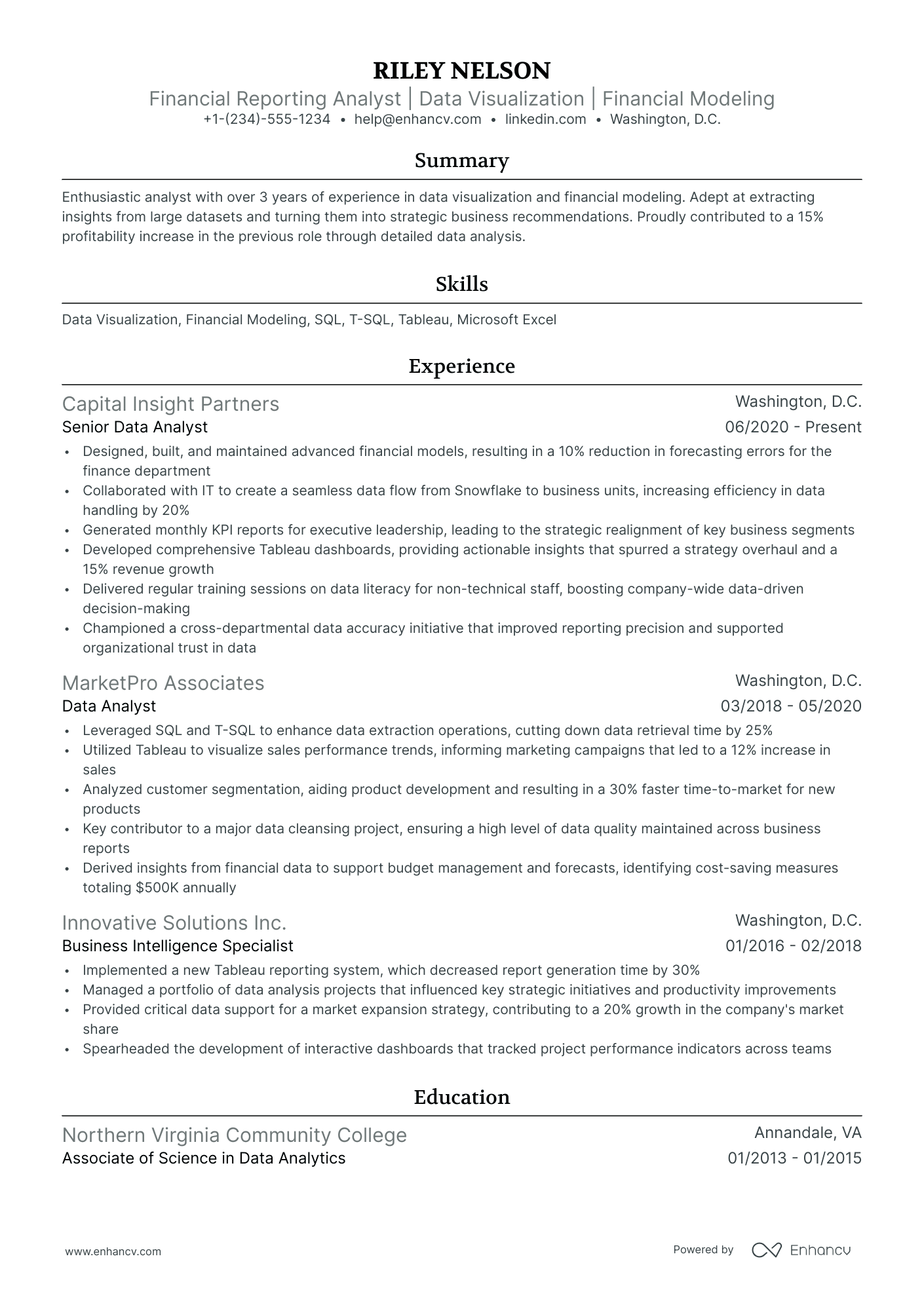10 Financial Reporting Analyst Resume Examples & Guide for 2026