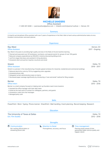 5 Office Assistant Resume Examples & Guide for 2023