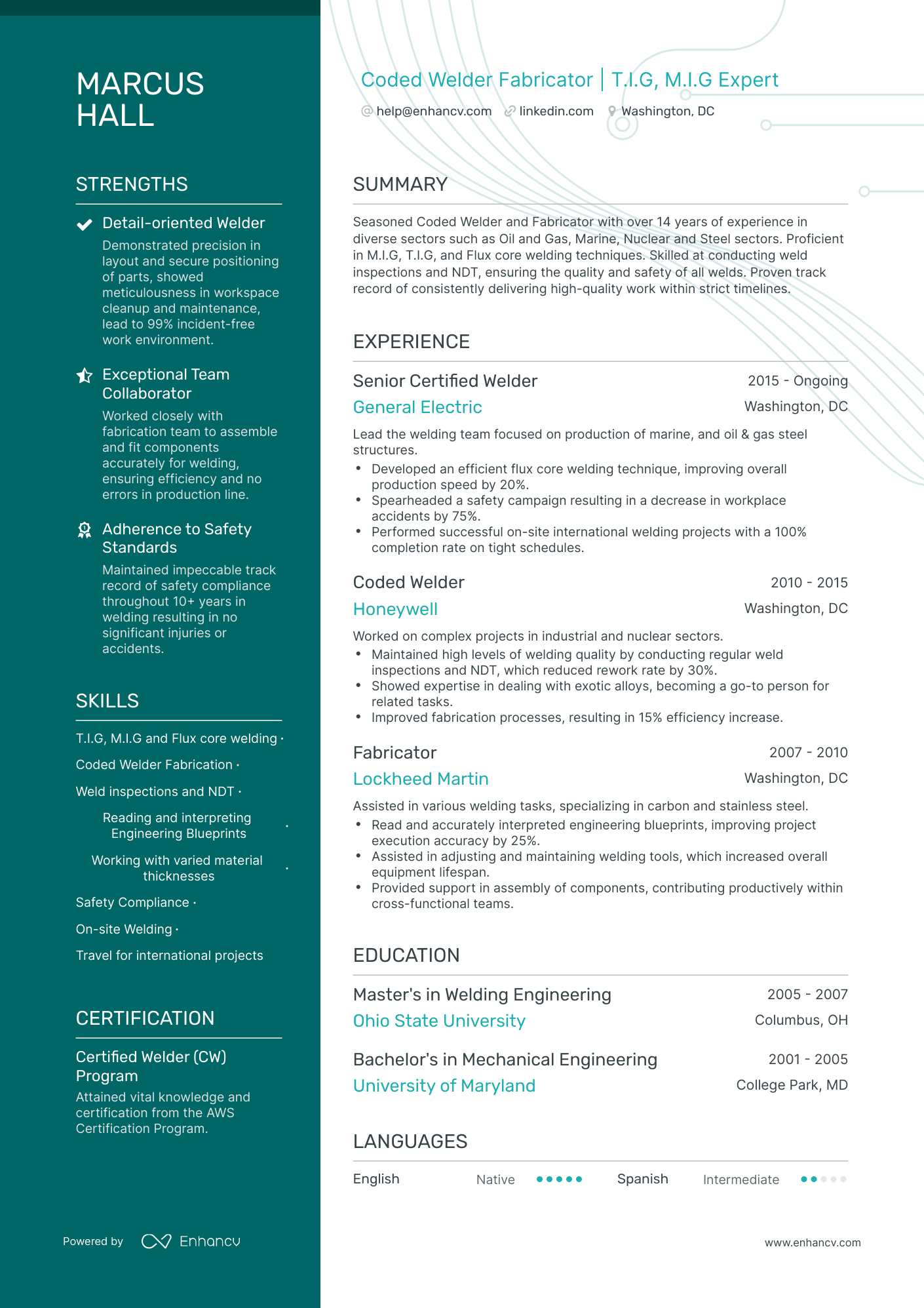 5 Welder Fabricator Resume Examples & Guide for 2024