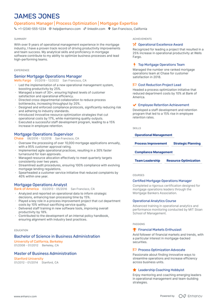 5 Mortgage Operations Manager Resume Examples & Guide for 2024