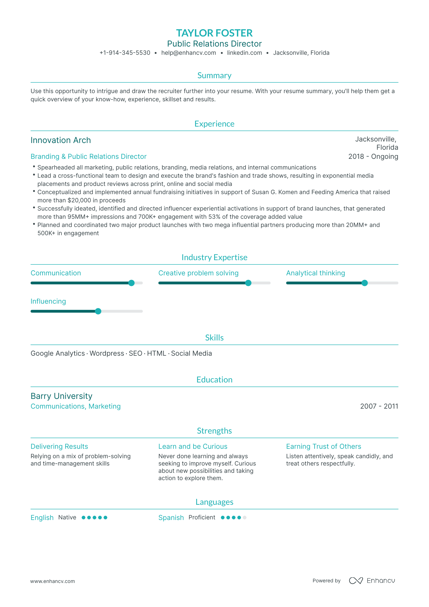 Public Relations Director Resume Examples & Guide for 2023 (Layout ...