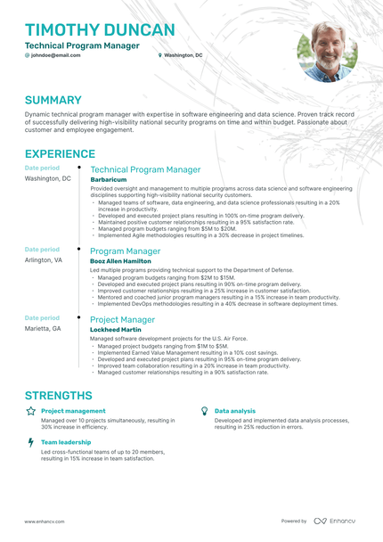 5 Technical Program Manager Resume Examples & Guide for 2024