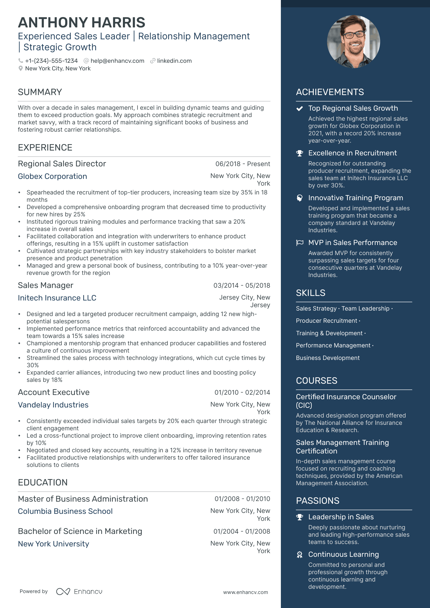 5 Sales Team Leader Resume Examples & Guide for 2024