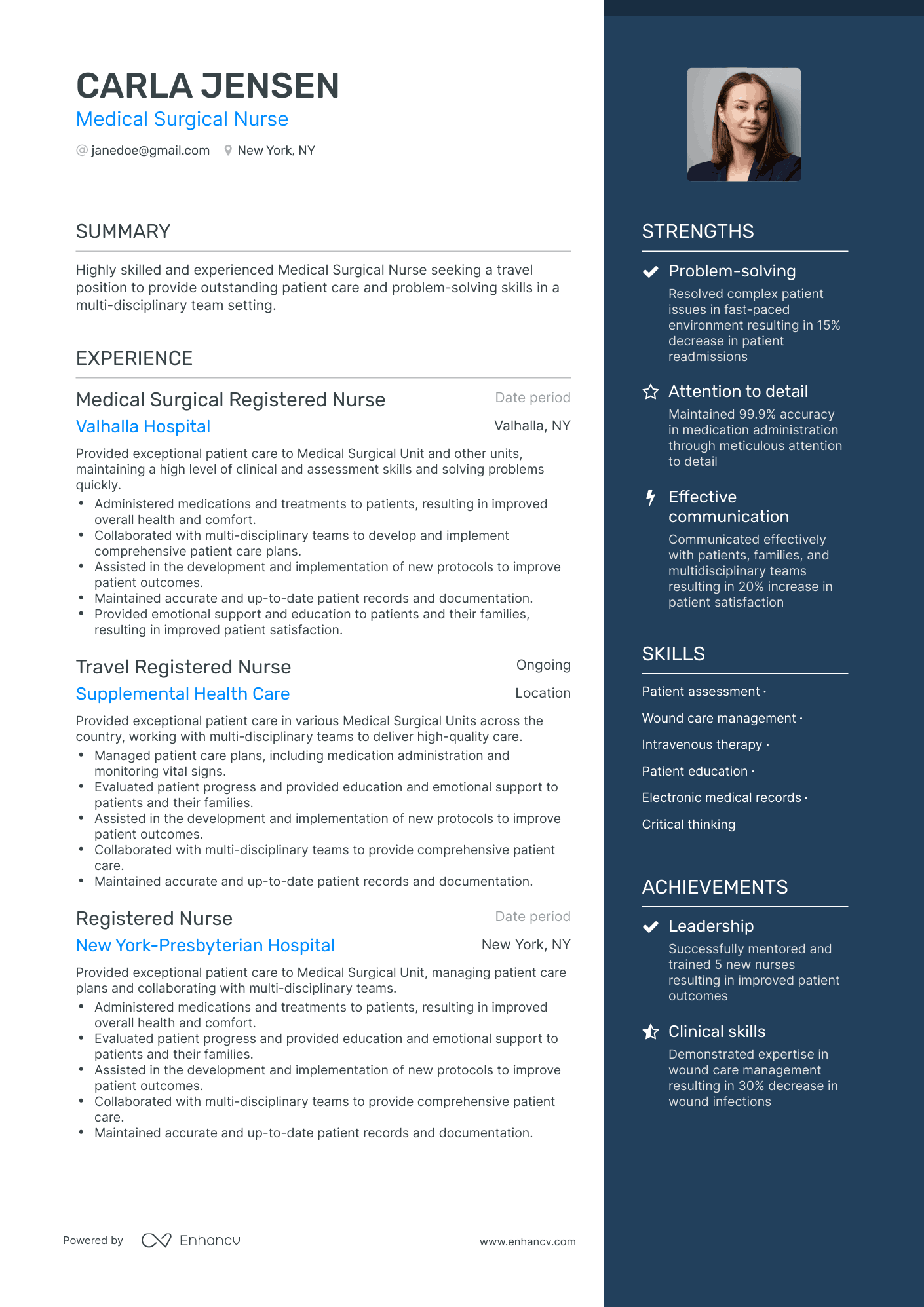 5 Medical Surgical Nurse Resume Examples & Guide for 2023