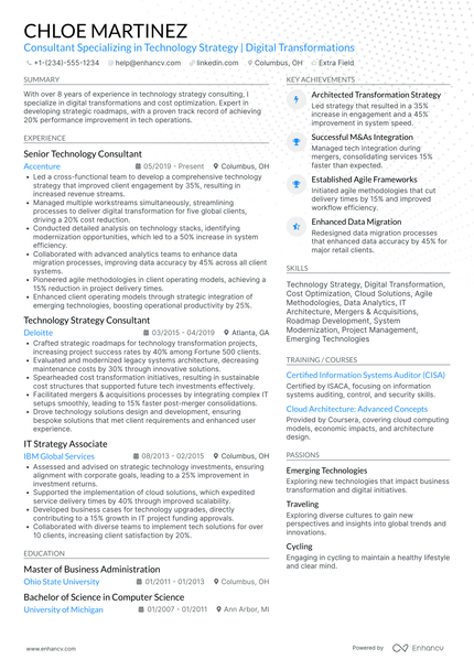 23 Tech Consultant Resume Examples & Guide for 2025