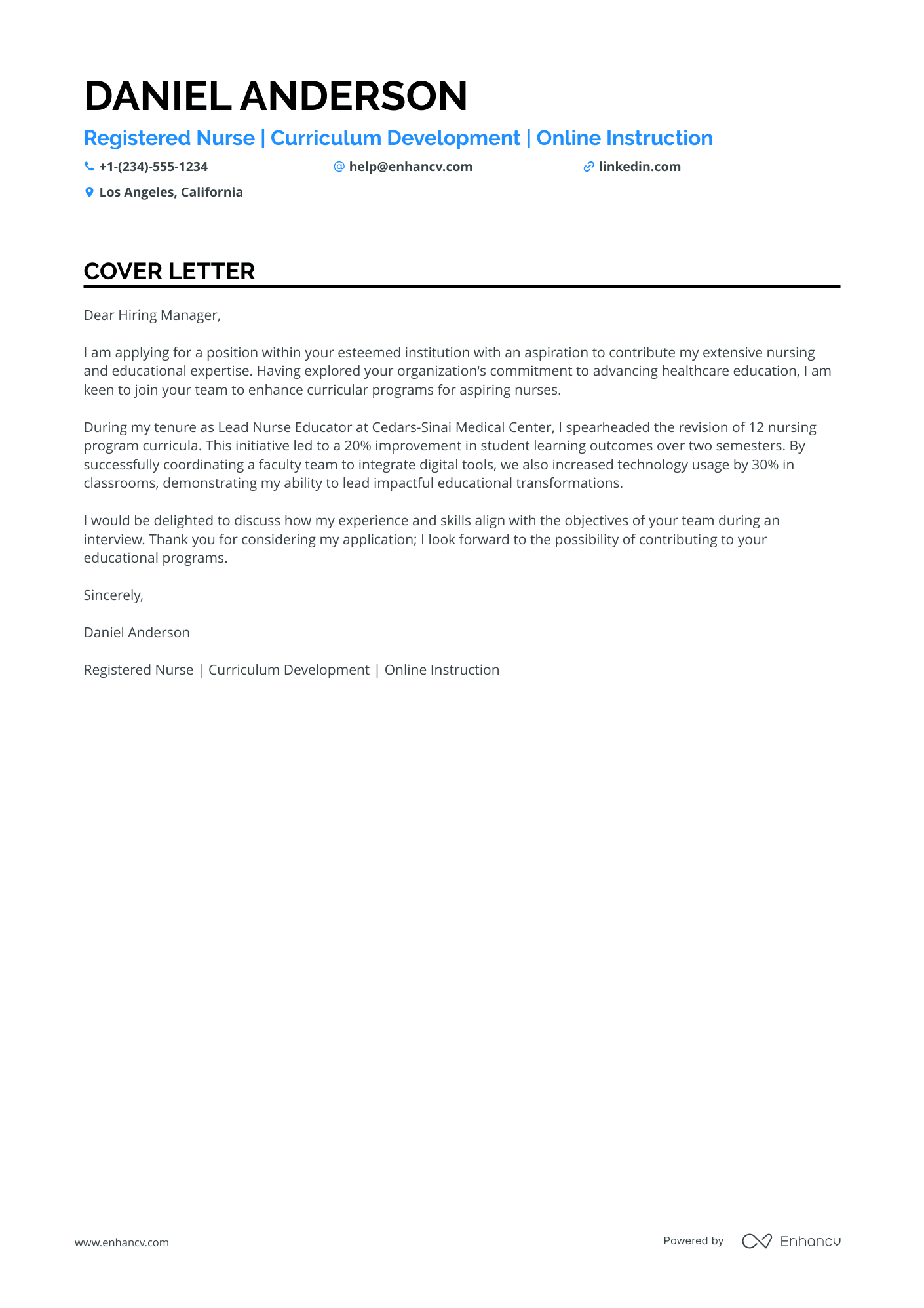 How to Write an Undergraduate Cover Letter (Free Examples) | Enhancv