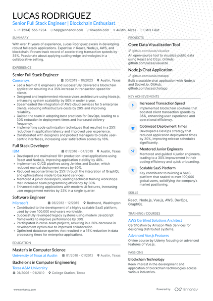 19 Full Stack Developer Resume Examples & Guide for 2025