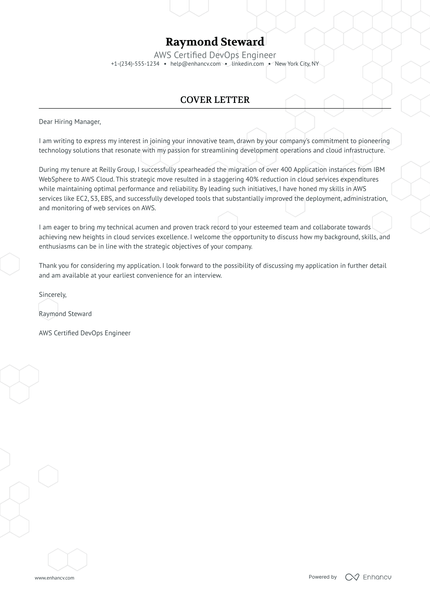 6 Professional Devops Engineer Cover Letter Examples and Template for ...