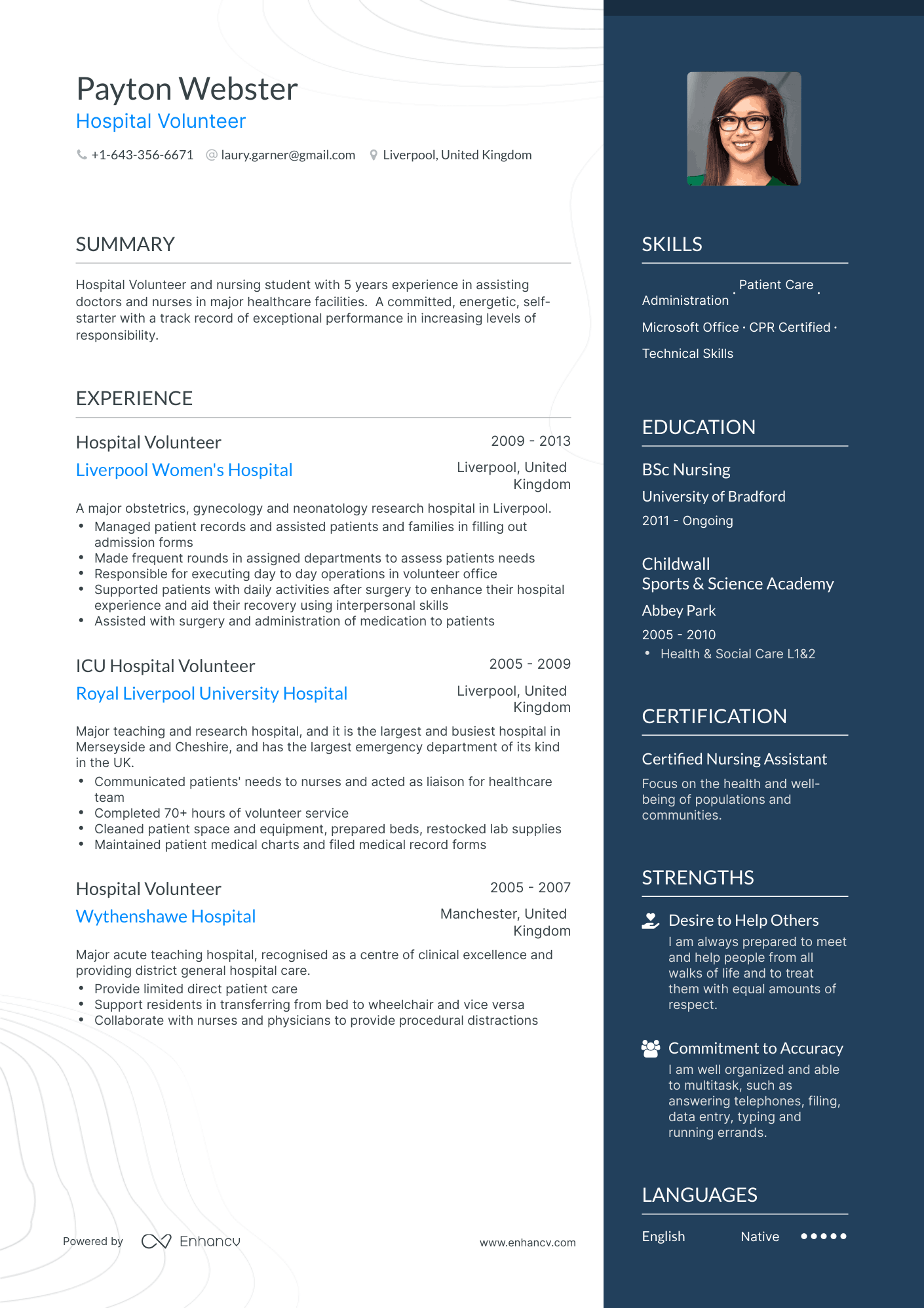 Hospital Volunteer Resume Examples & Guide for 2023 (Layout, Skills ...
