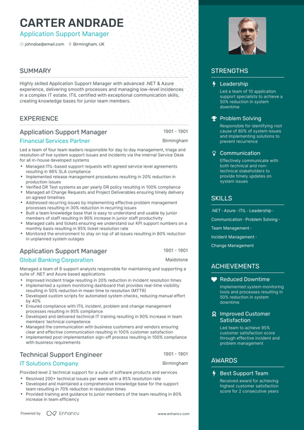 5 Application Support Manager Resume Examples & Guide for 2024