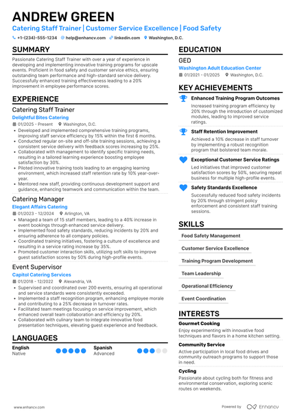 24 Catering Resume Examples That Got Jobs for 2026