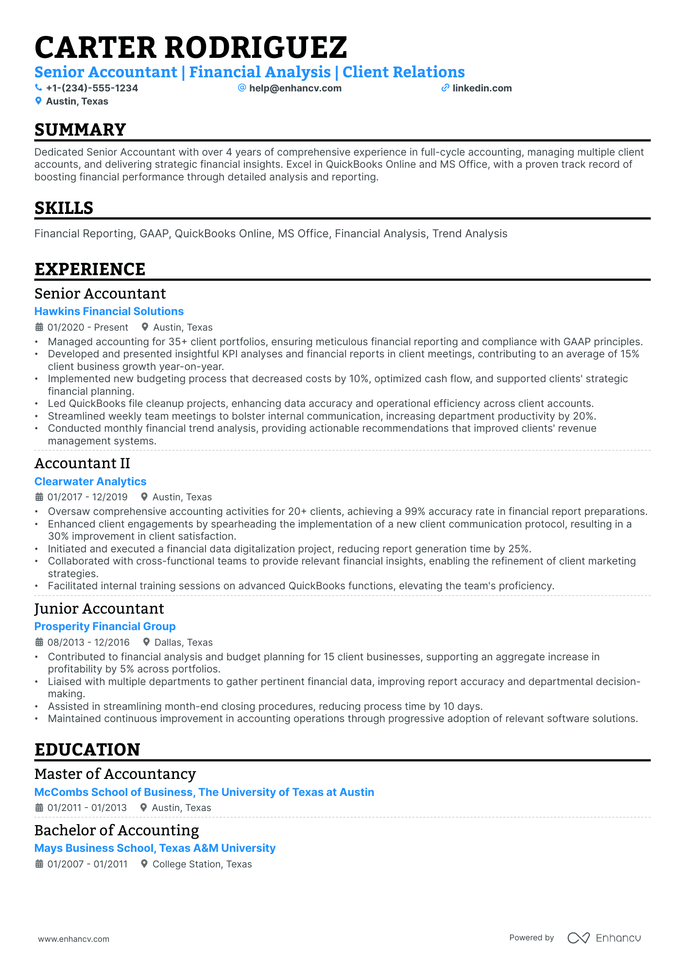 10 Full Cycle Accounting Resume Examples & Guide for 2025