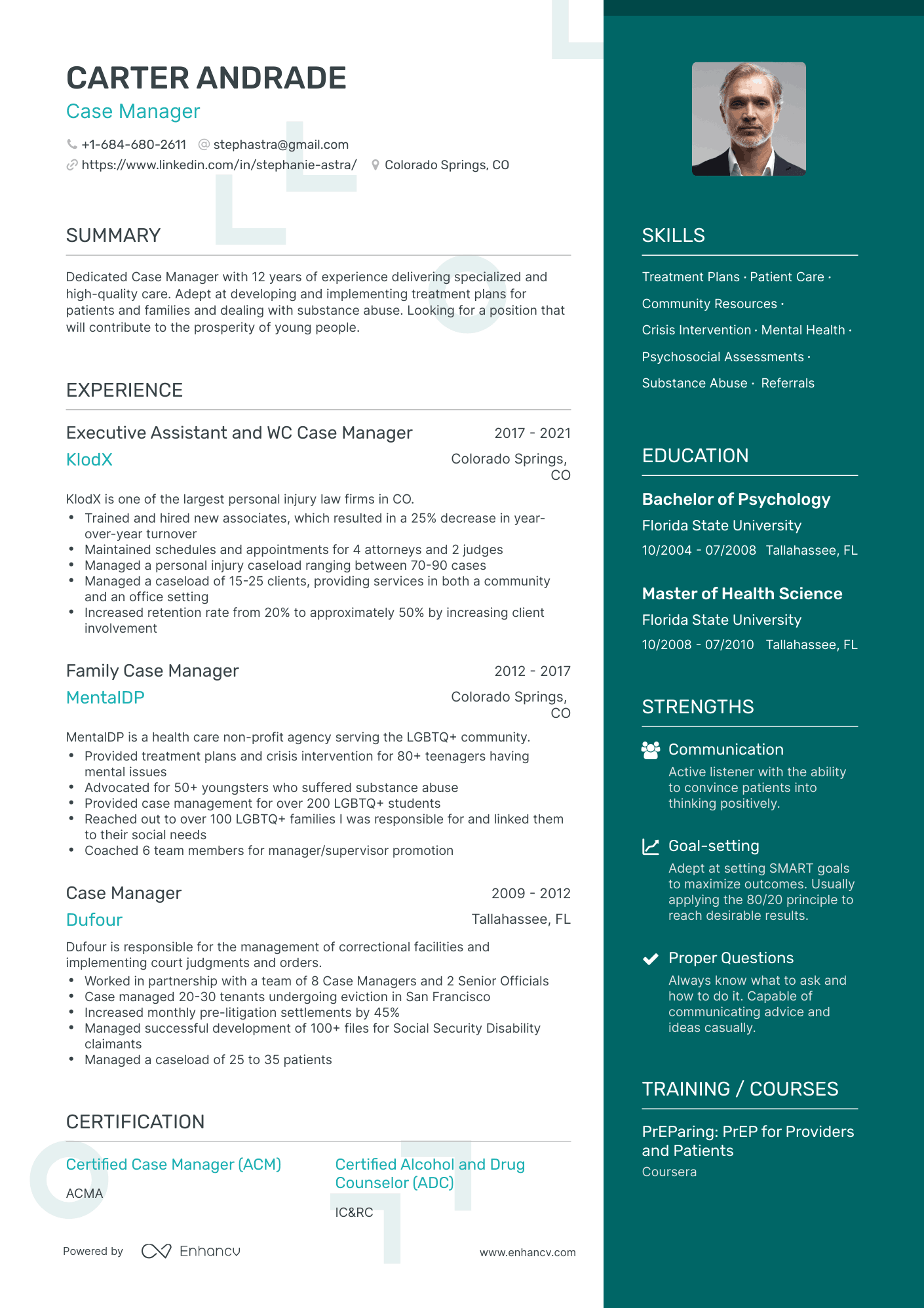 5 Case Manager Resume Examples & Guide for 2023