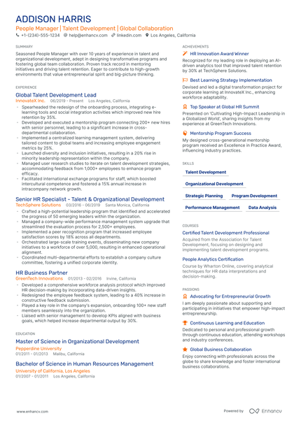 5 People Manager Resume Examples & Guide for 2024