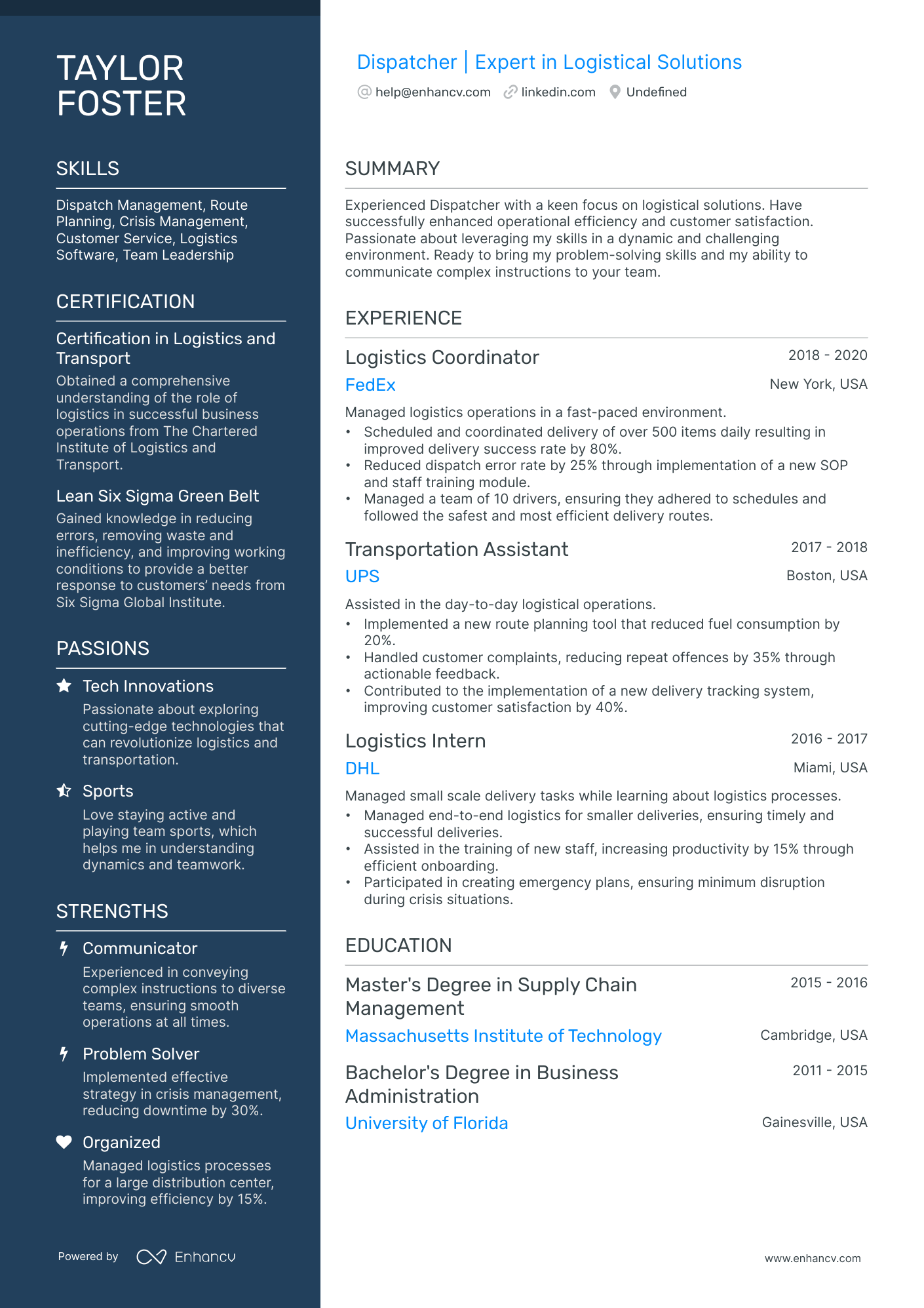 10 Entry-Level Dispatcher Resume Examples & Guide for 2026