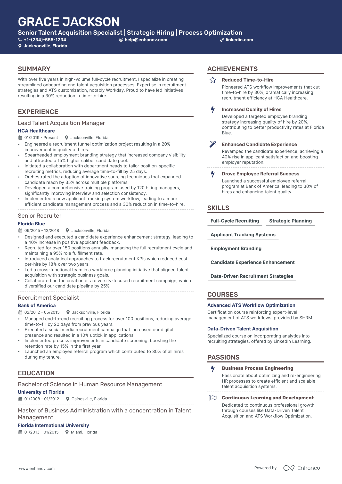 5 Recruitment Manager Resume Examples & Guide for 2024