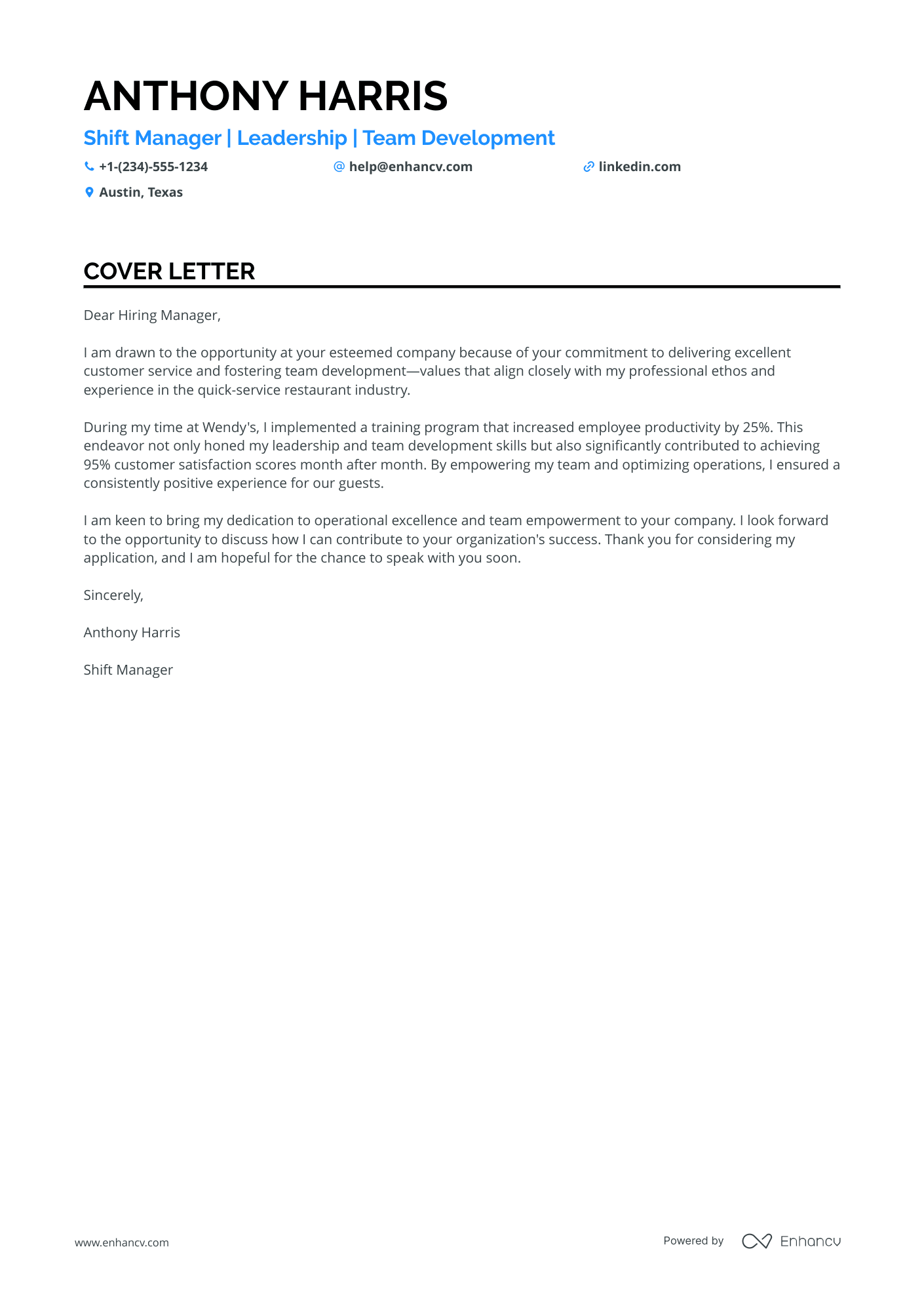 5 Professional McDonalds Cover Letter Examples and Template for 2026 ...