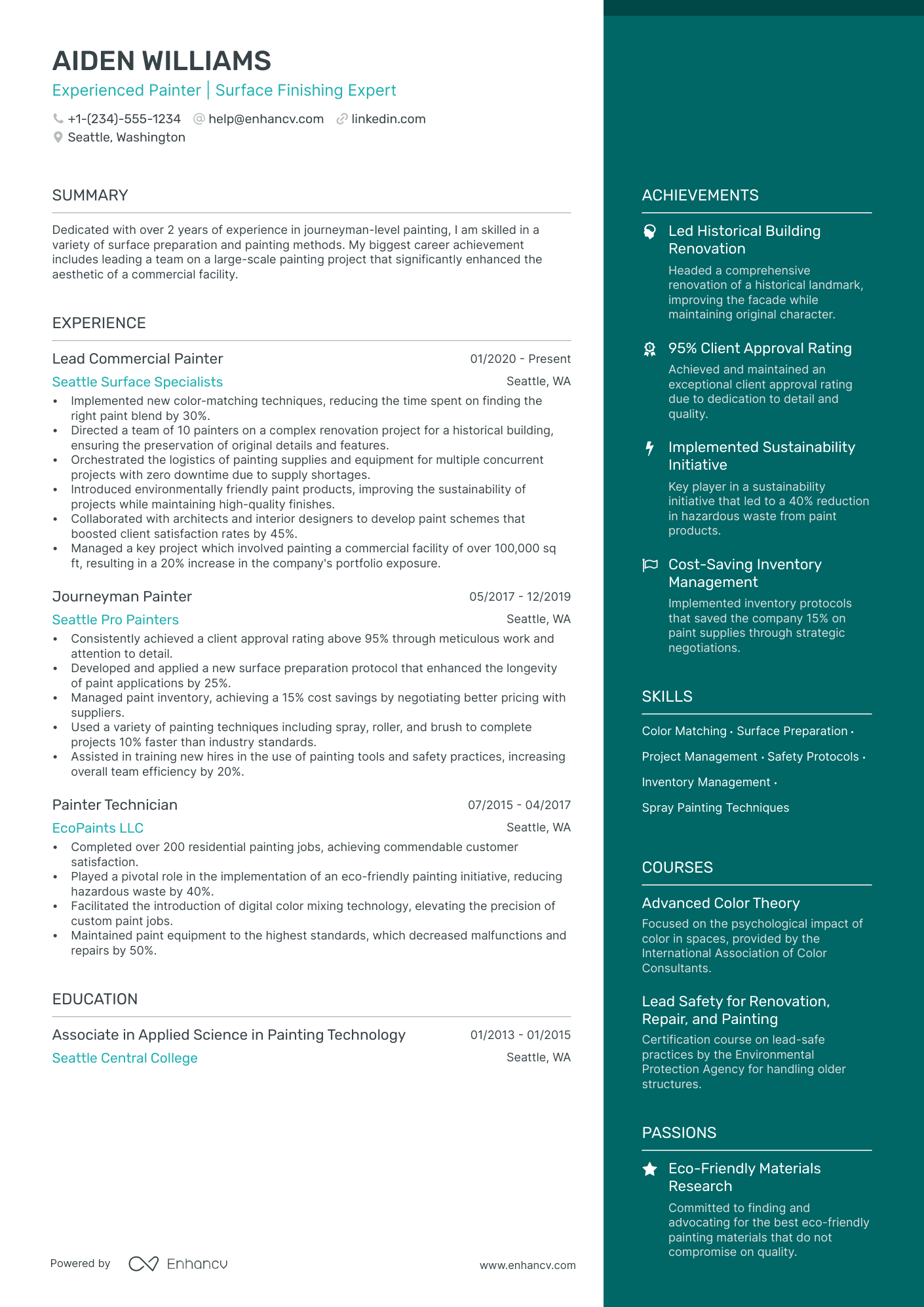 Painter Resume Examples & Guide for 2024