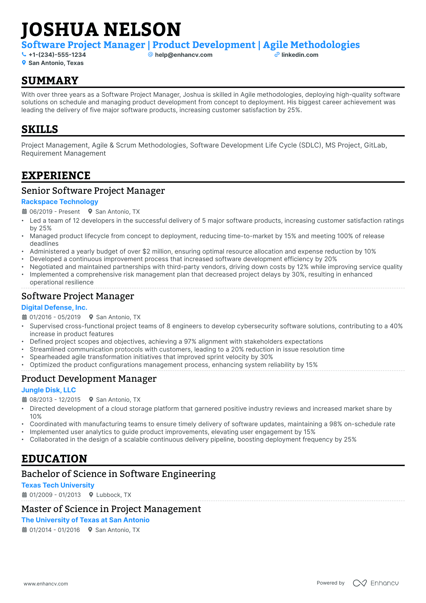10 Software Project Manager Resume Examples & Guide for 2026