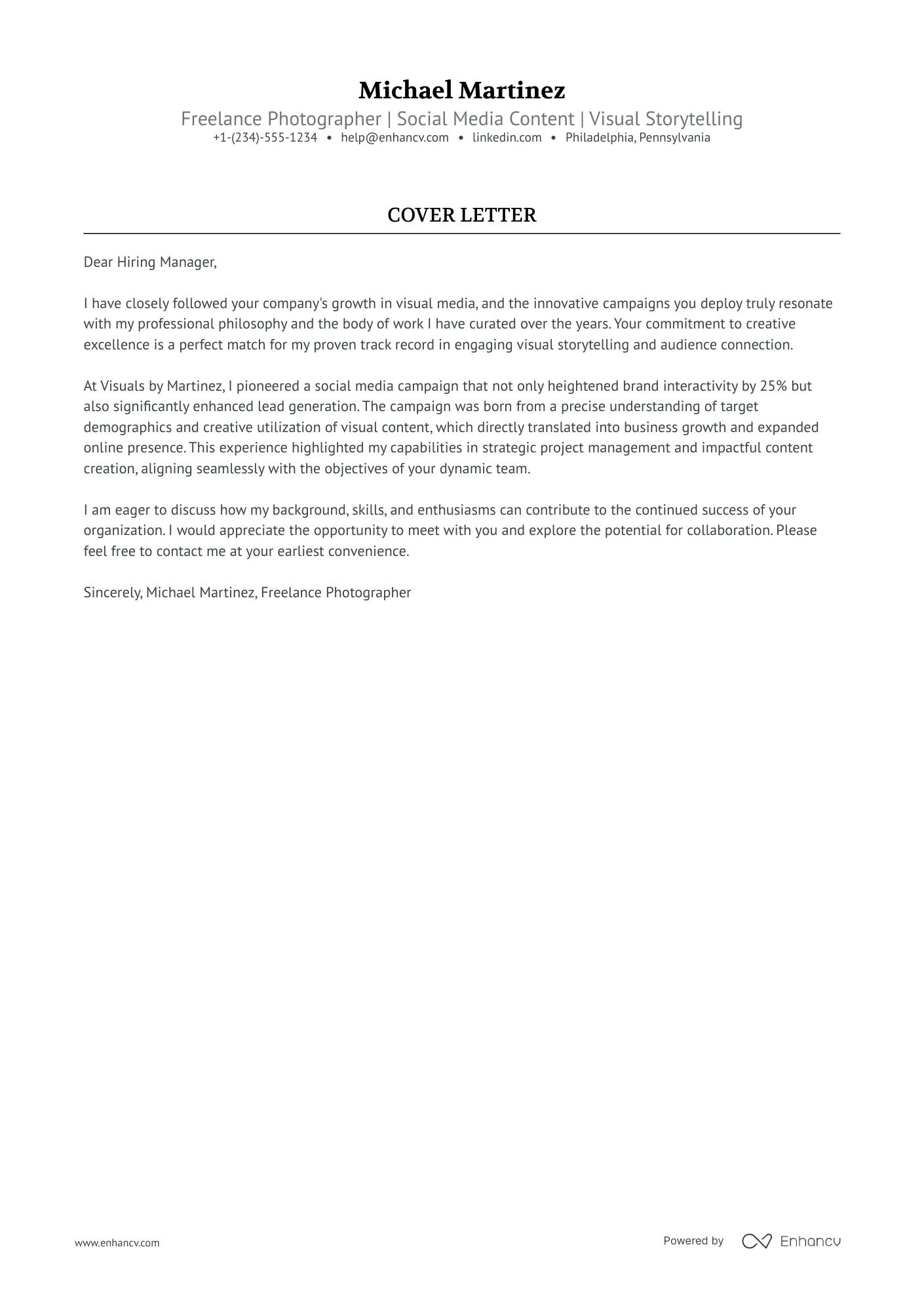 15 Professional Freelancer Cover Letter Examples and Template for 2025 ...