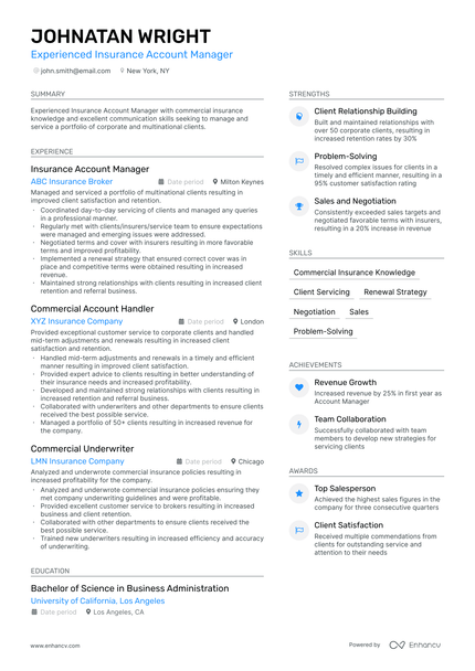 5 Insurance Agent Resume Examples & Guide for 2024