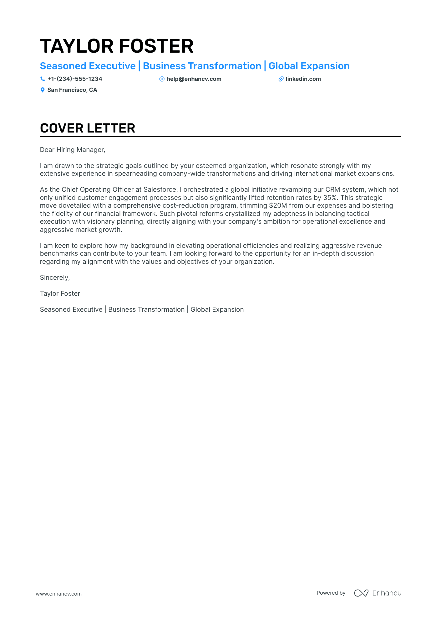 18 Professional Executive Cover Letter Examples and Template for 2026 ...
