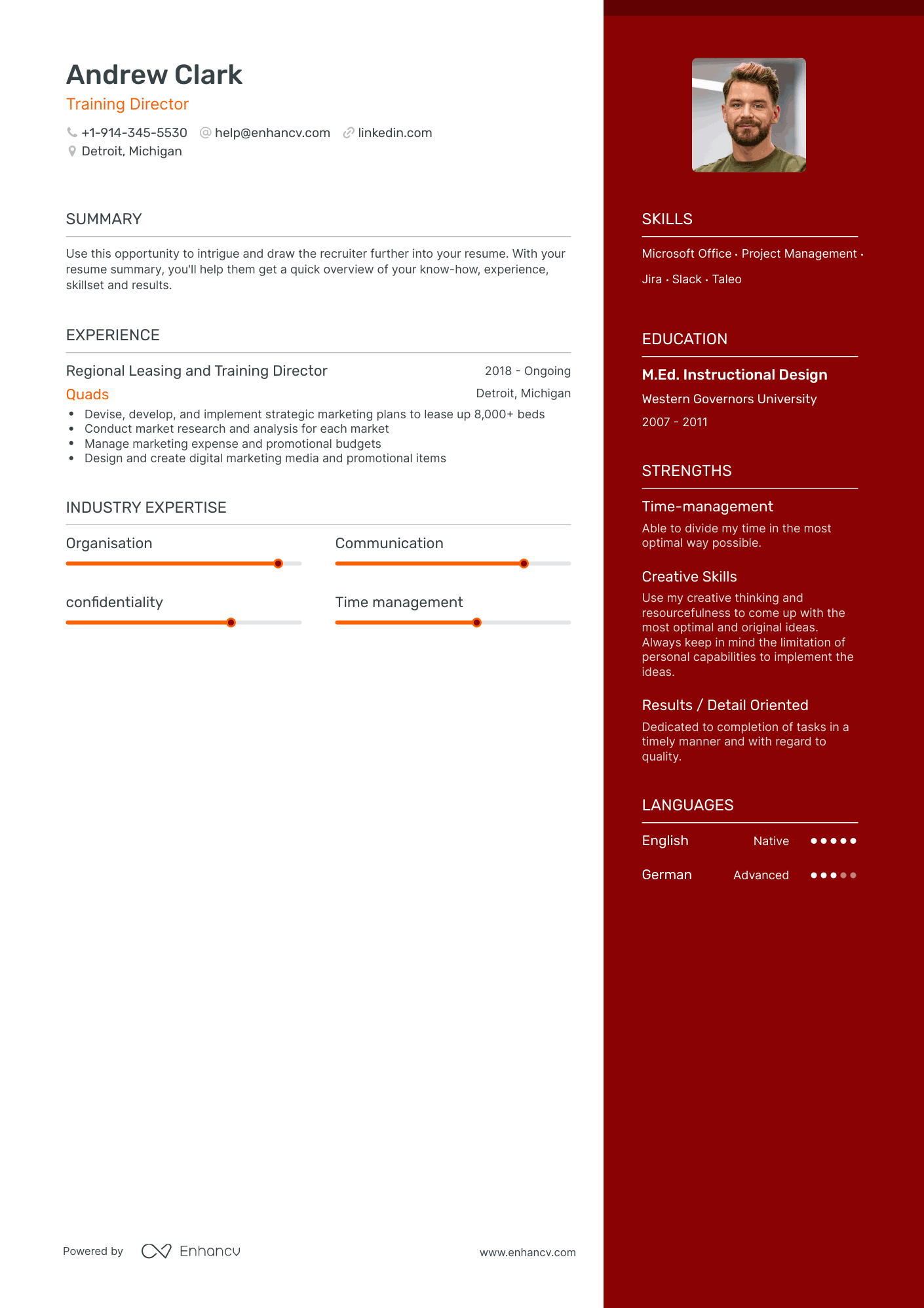 Training Director Resume Examples & Guide for 2023 (Layout, Skills ...