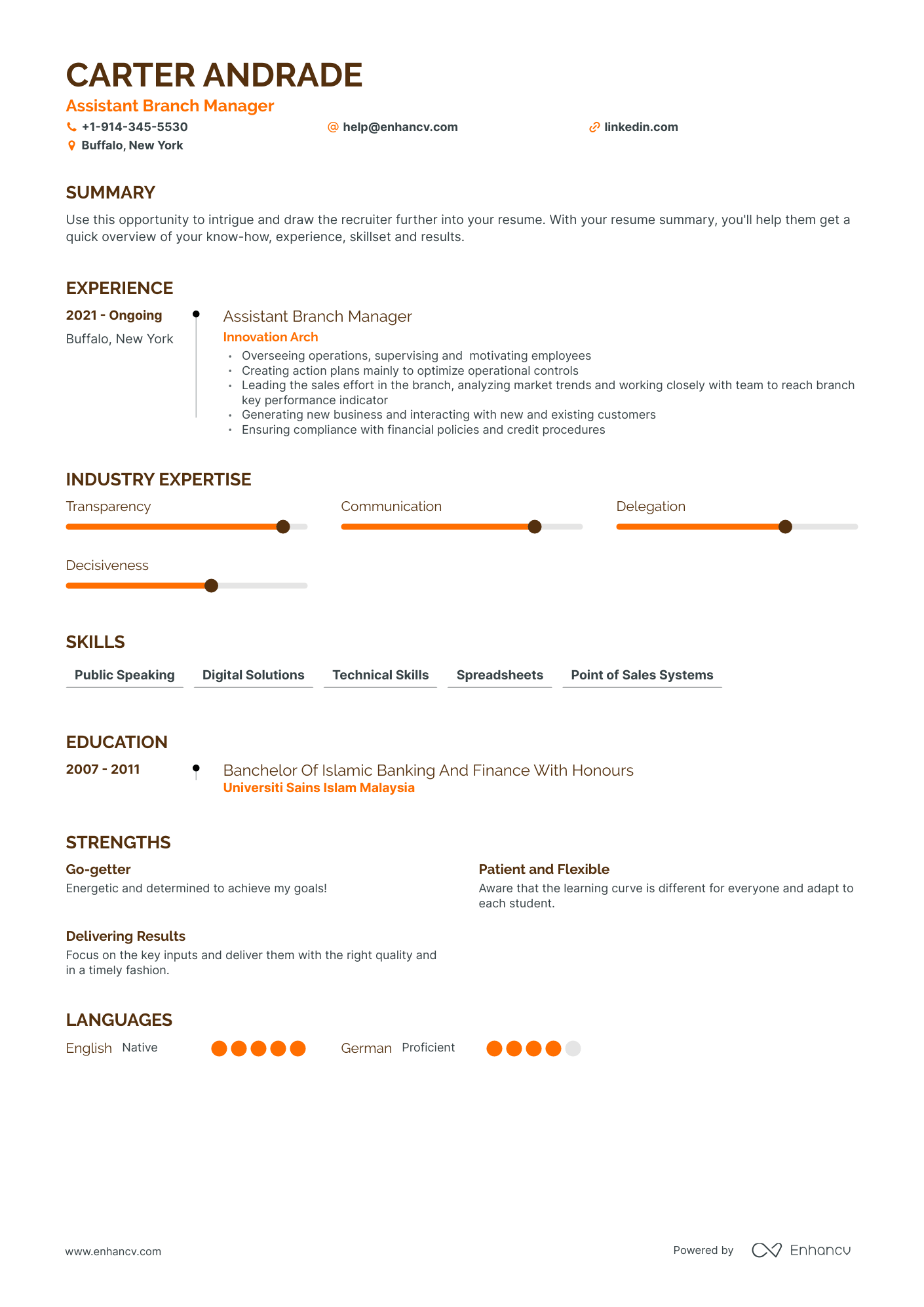 Assistant Branch Manager Resume Examples & Guide for 2023 (Layout ...