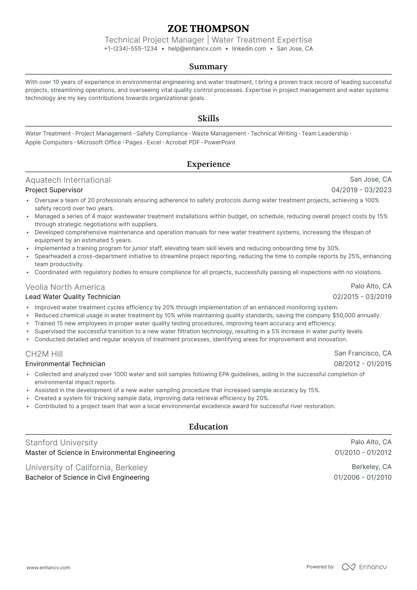5 Environmental Consultant Resume Examples & Guide for 2024