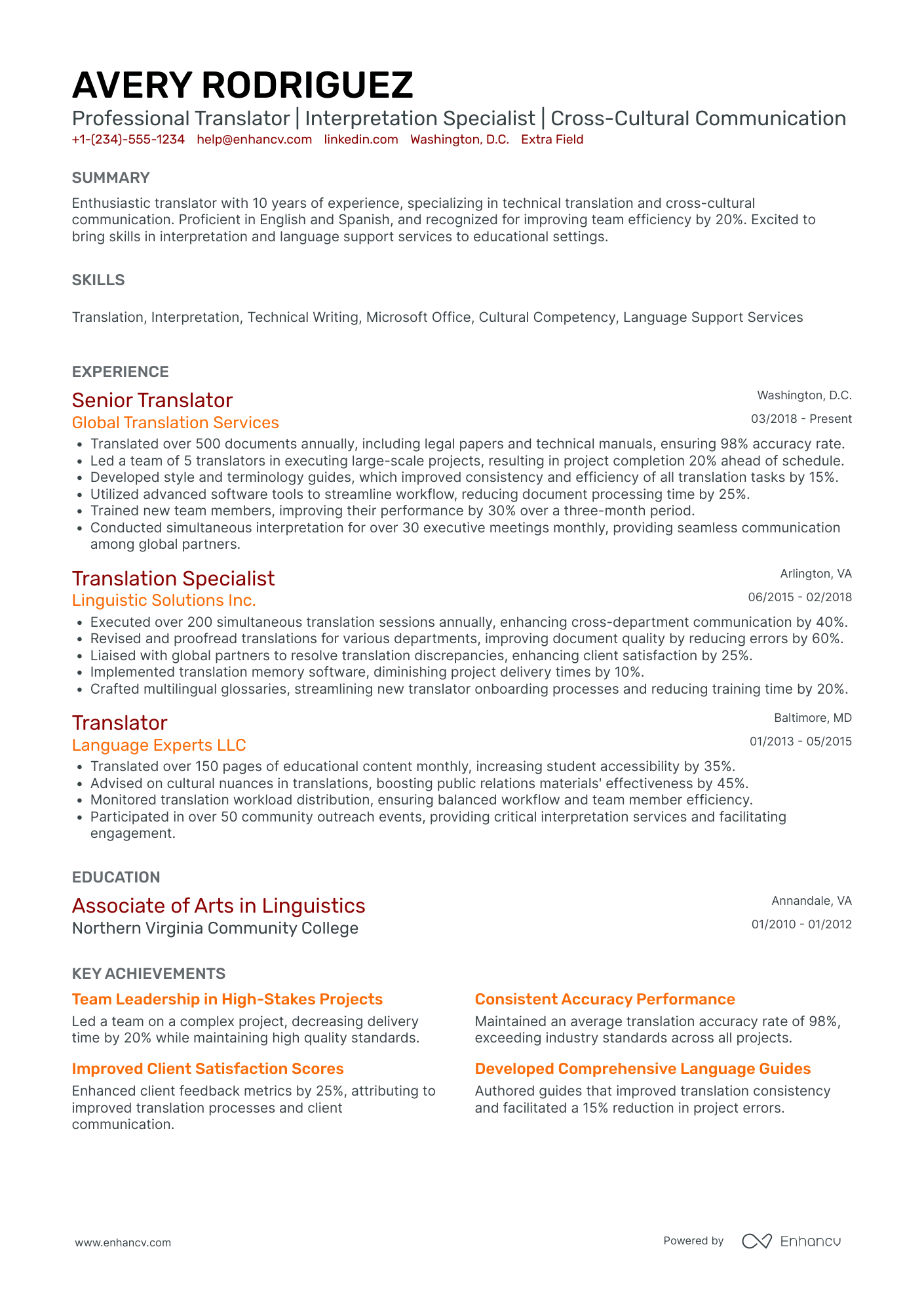 23 Translator Resume Examples & Guide for 2025