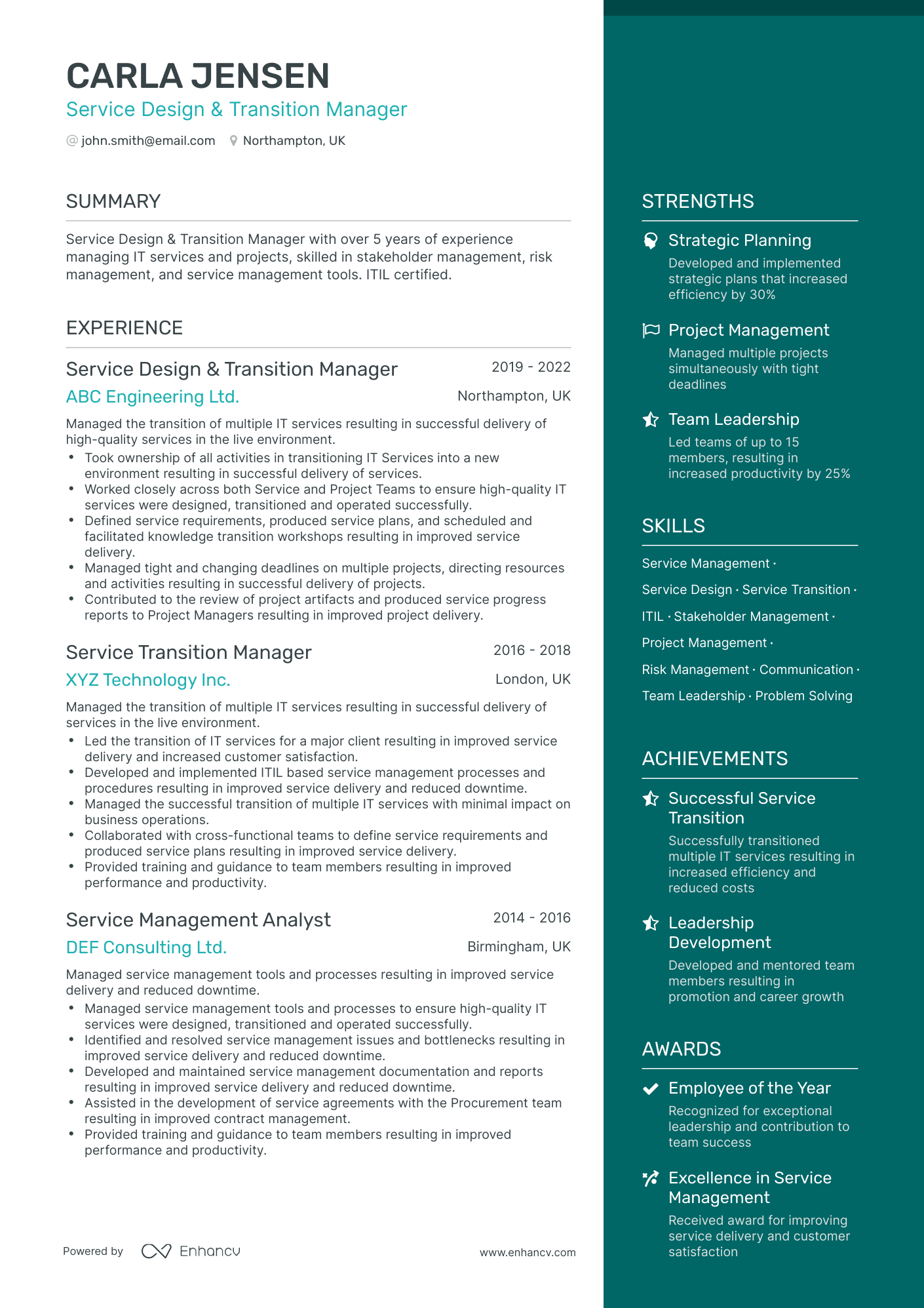 5 Transition Manager Resume Examples & Guide for 2023