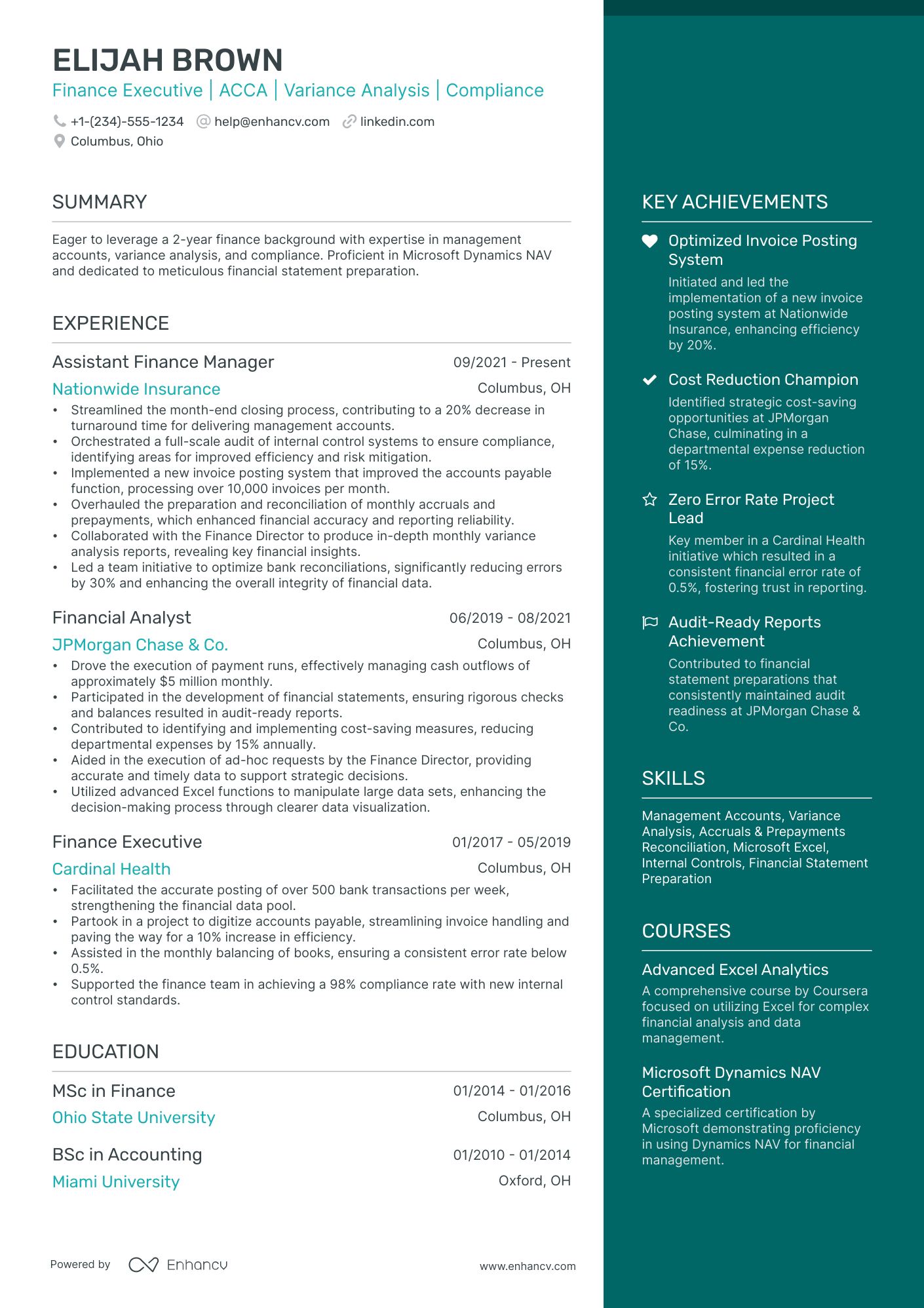 10 Finance Executive Resume Examples, Templates & Guide for 2026