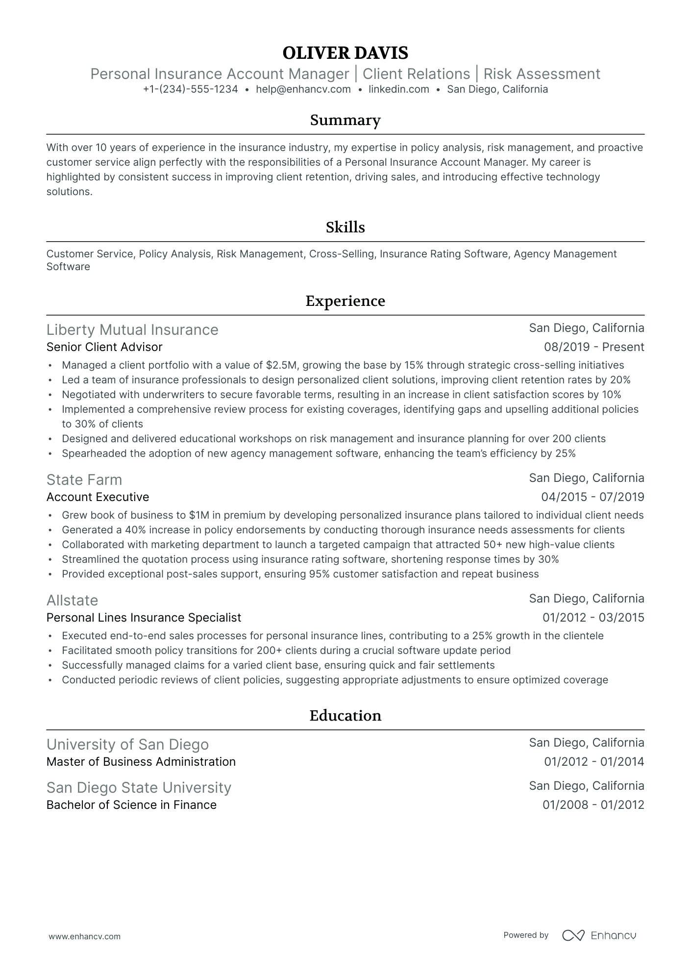 10 Insurance Account Manager Resume Examples & Guide for 2026