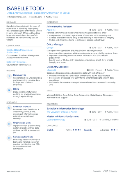 10 Data Entry Specialist Resume Examples & Guide for 2026