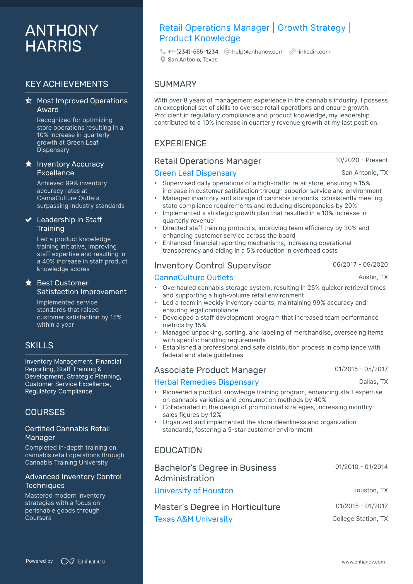10 Retail General Manager Resume Examples & Guide for 2026
