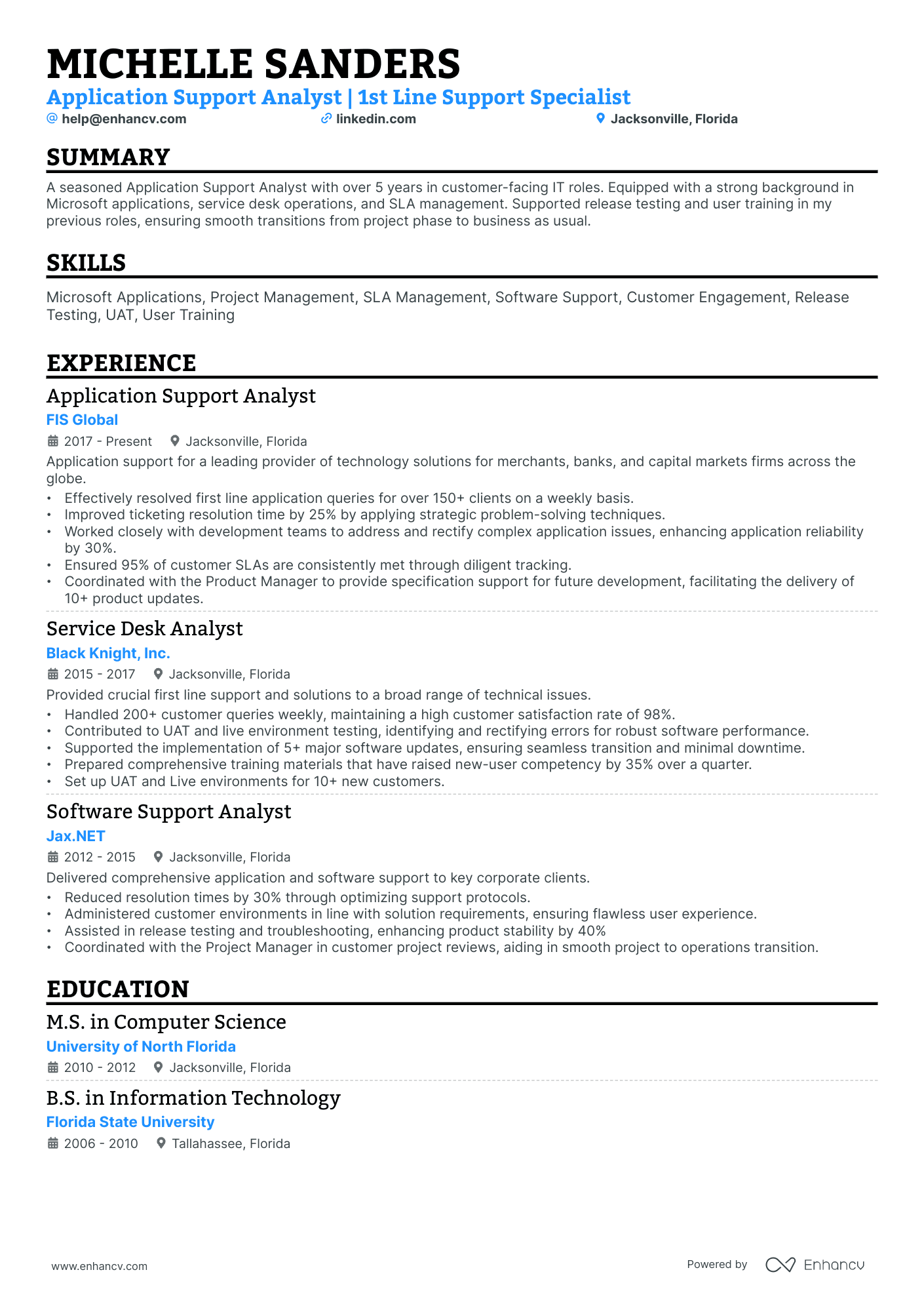 10 Application Support Analyst Resume Examples & Guide for 2025