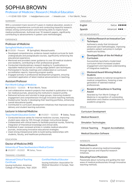 22 Professor Resume Examples That Got Jobs for 2026