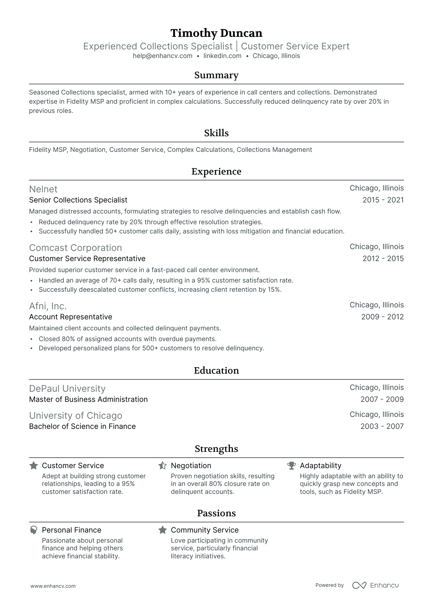 10 Collections Specialist Resume Examples & Guide for 2026