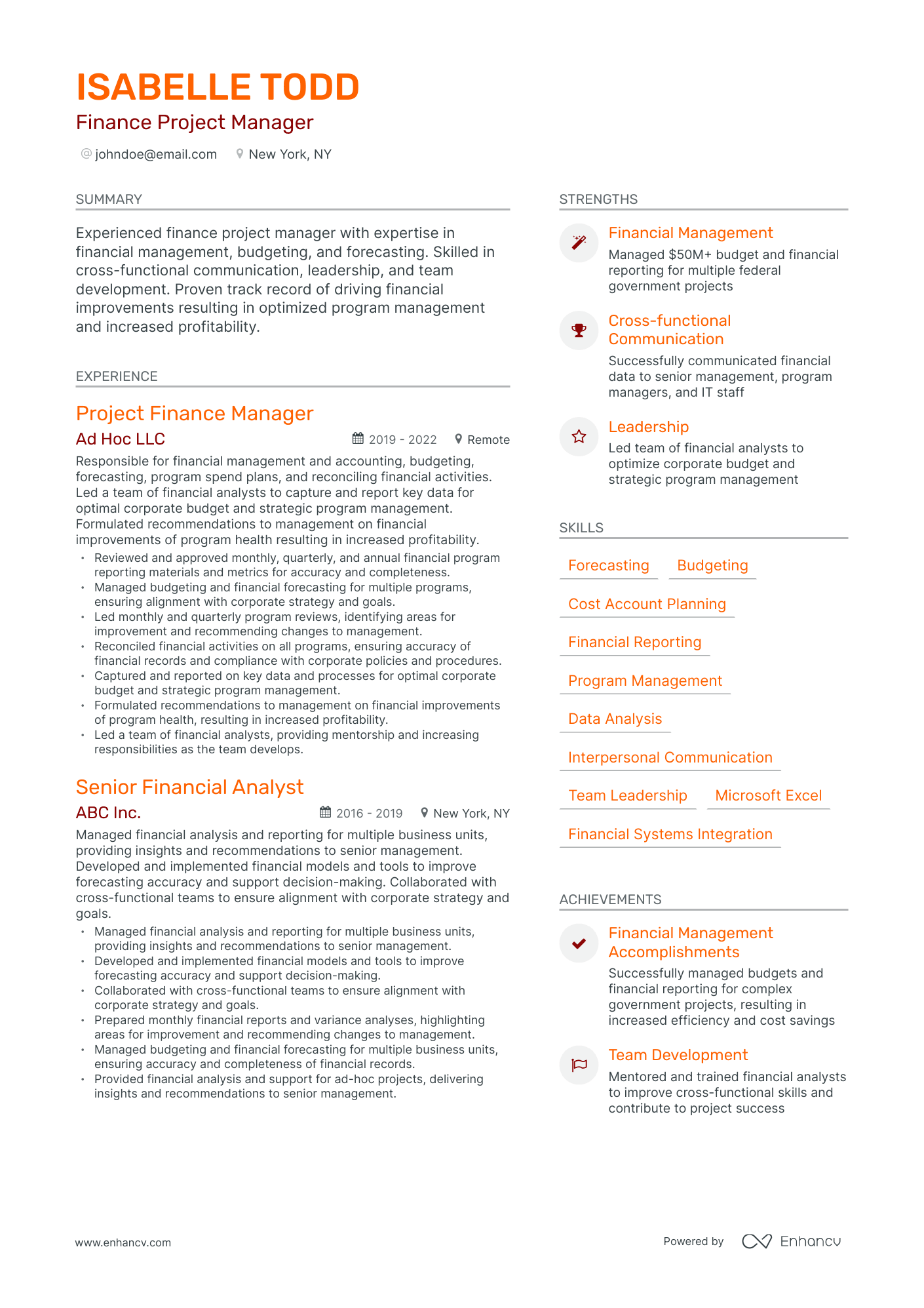 13 Finance Manager Resume Examples & Guide for 2024