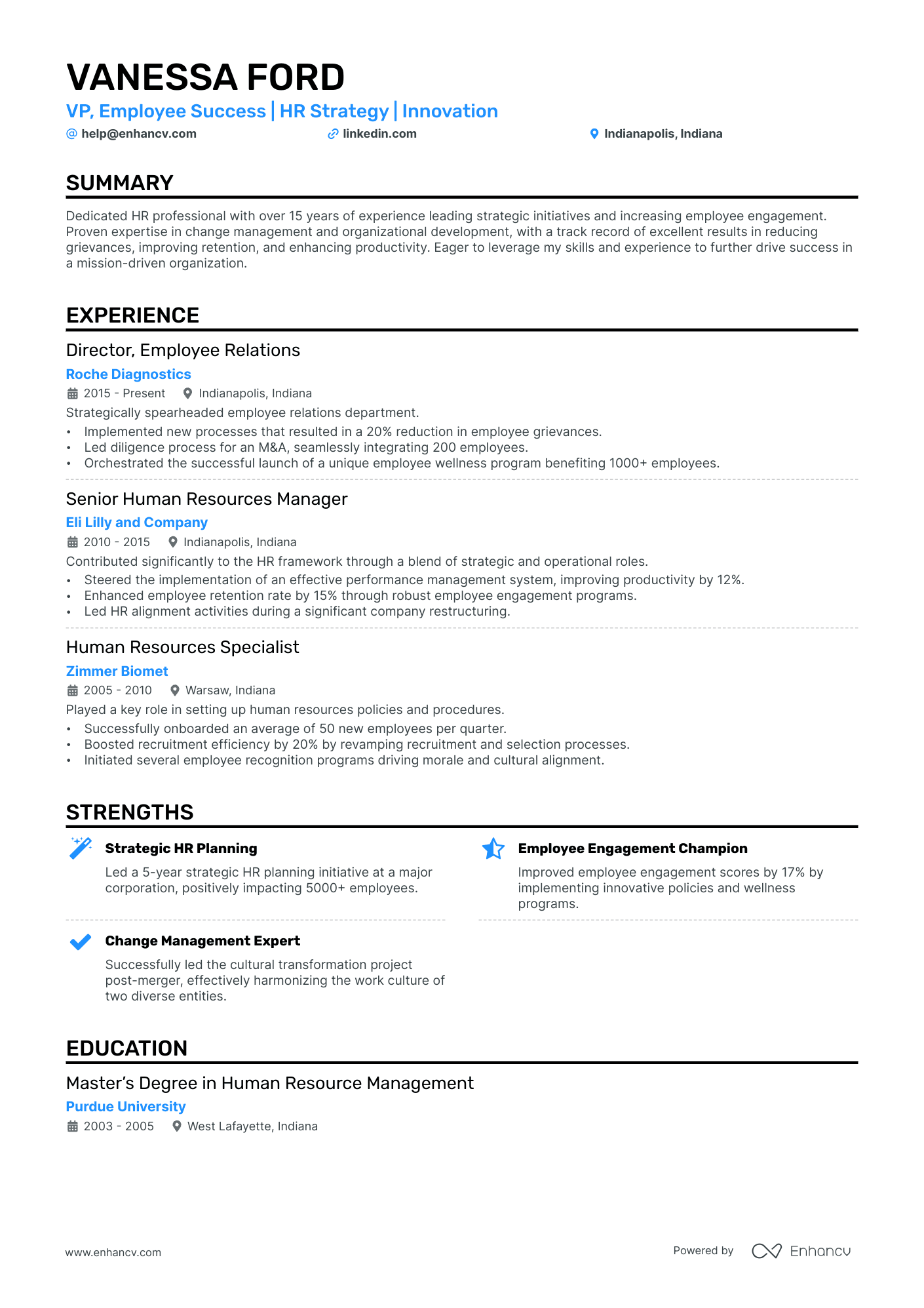 5 VP HR Resume Examples & Guide for 2024
