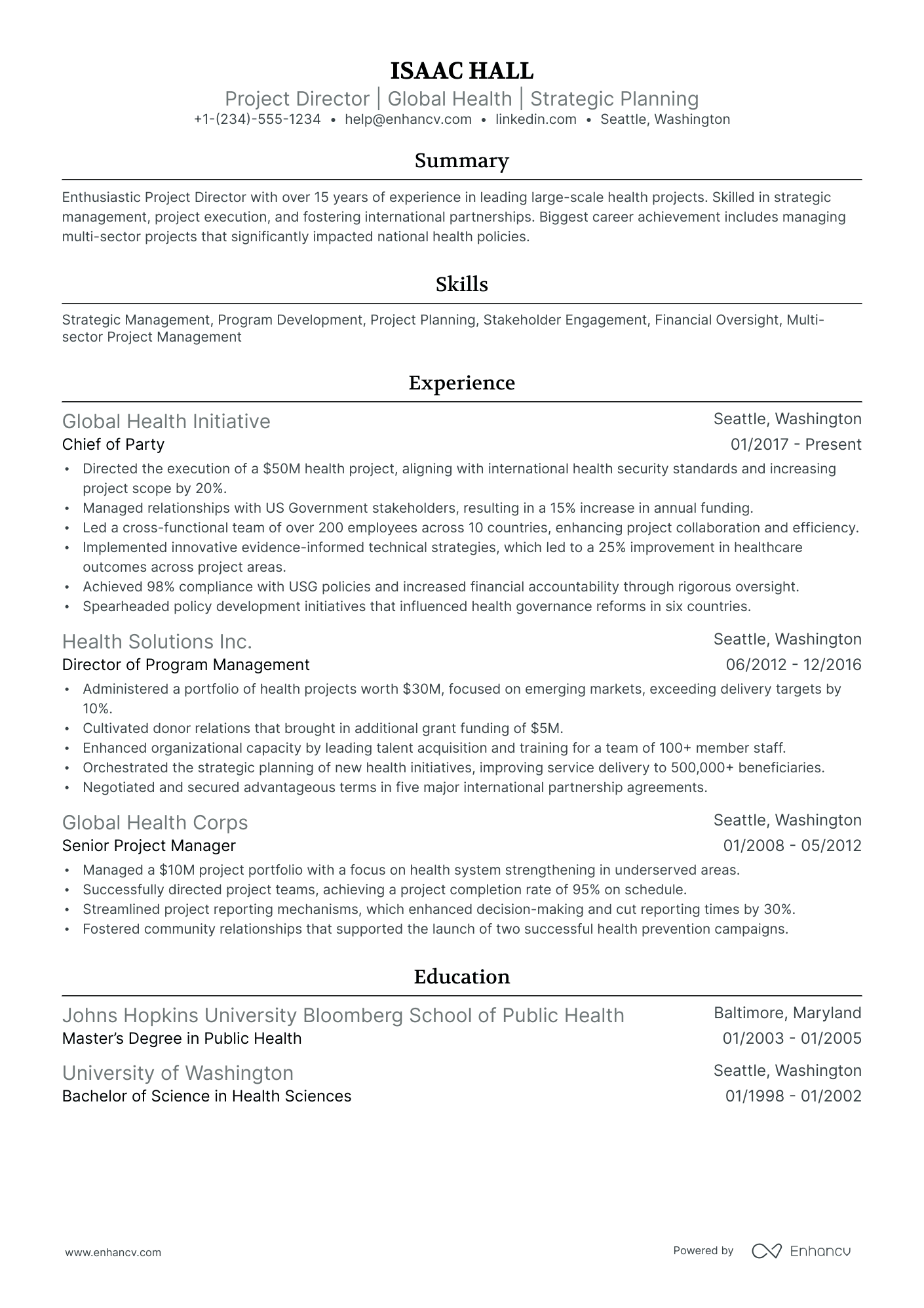 10 Project Director Resume Examples, Templates & Guide for 2026