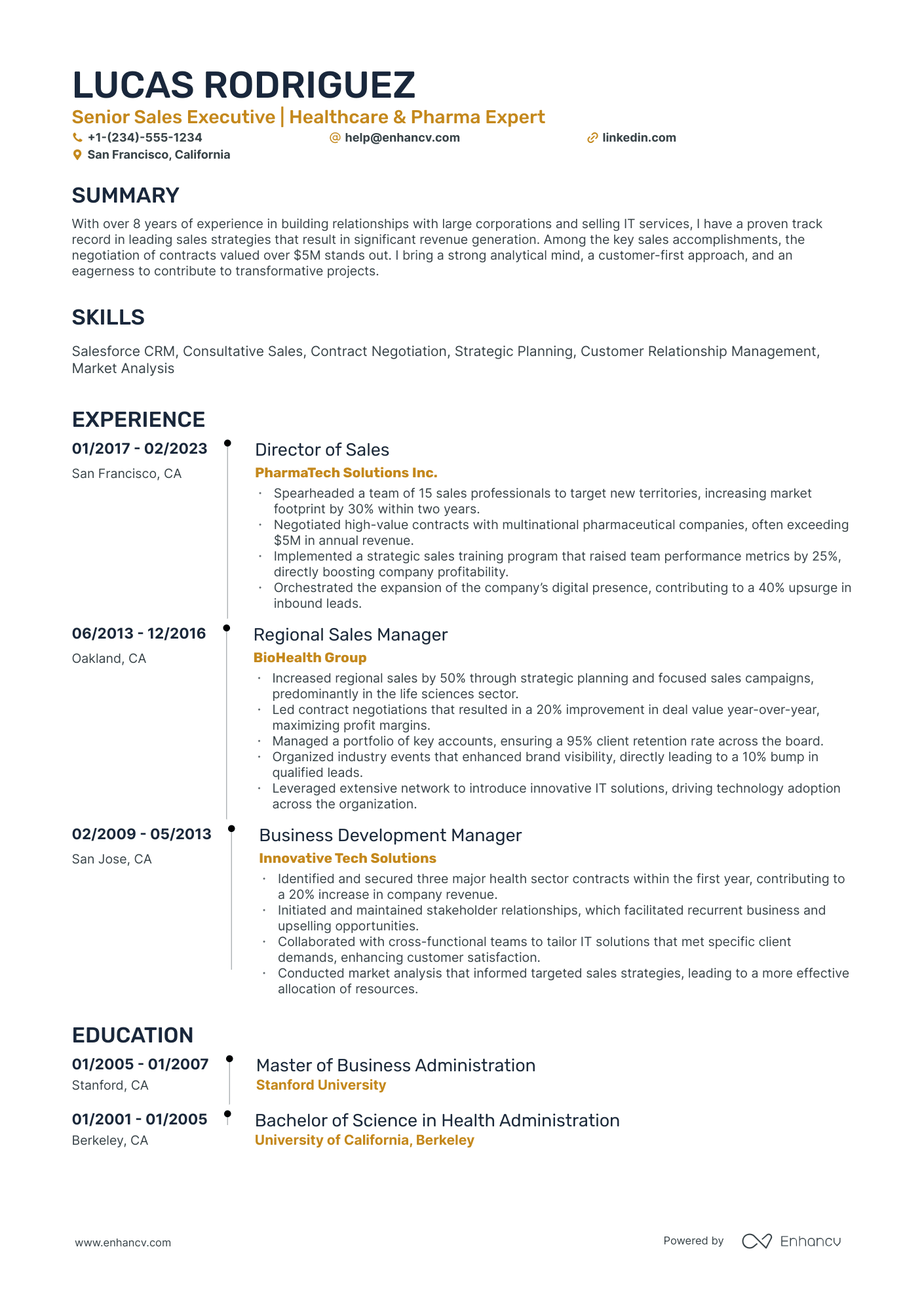 10 Senior Sales Manager Resume Examples & Guide for 2026