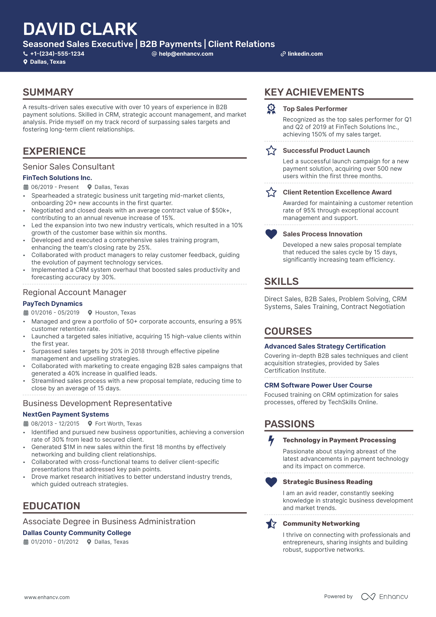 10 B2B Sales Resume Examples & Guide for 2025