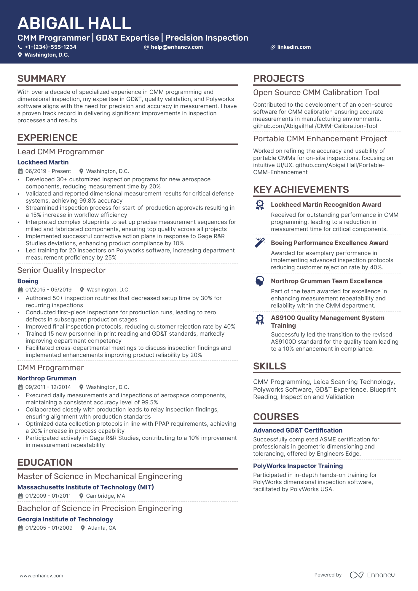 10 CMM Programmer Resume Examples & Guide for 2025
