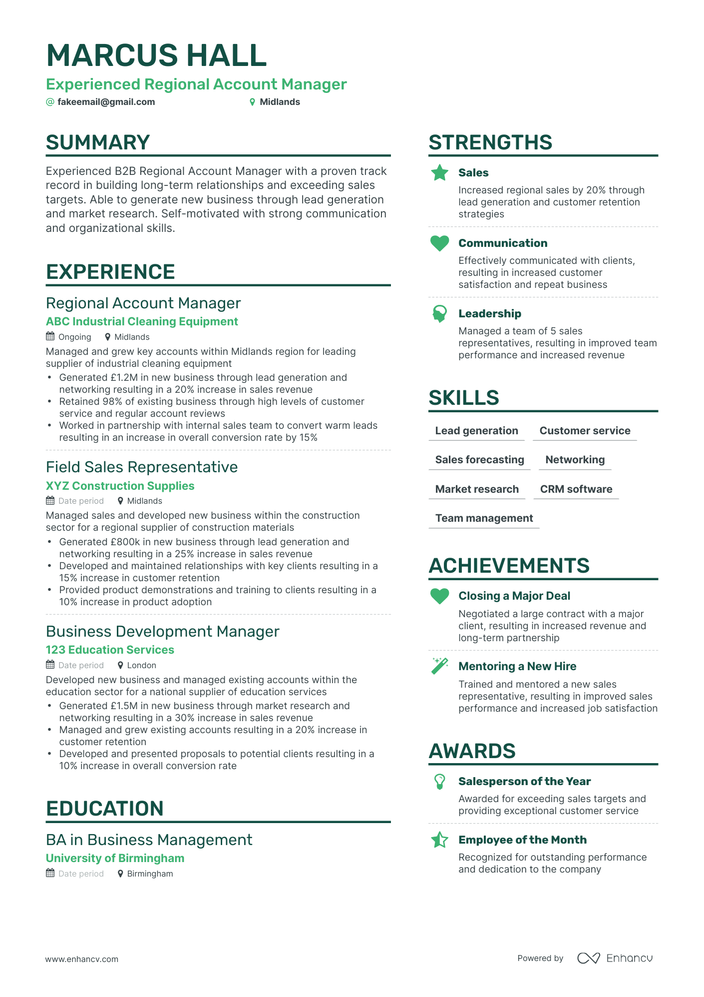5 Regional Account Manager Resume Examples & Guide for 2023