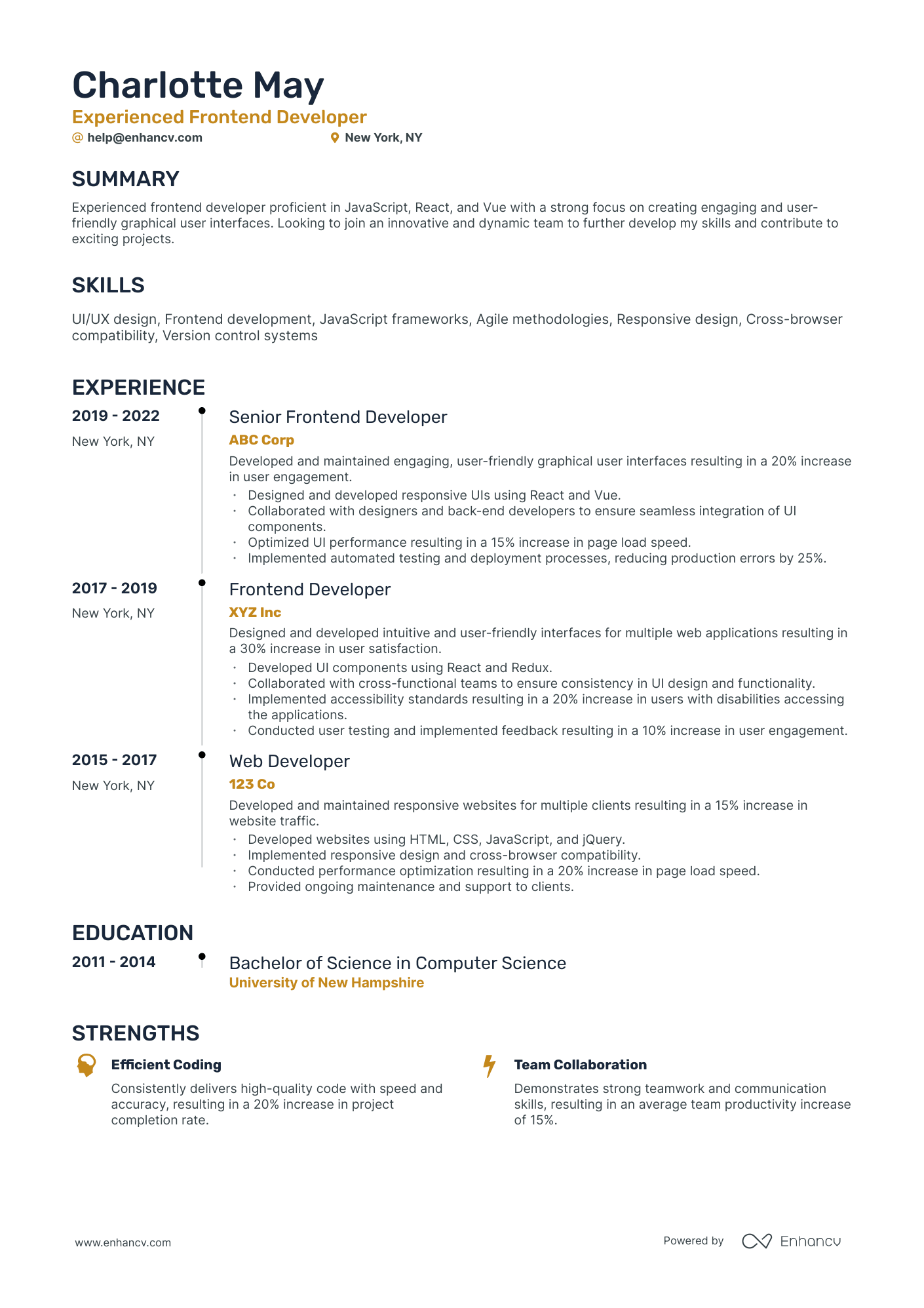 10 Javascript Developer Resume Examples & Guide for 2026