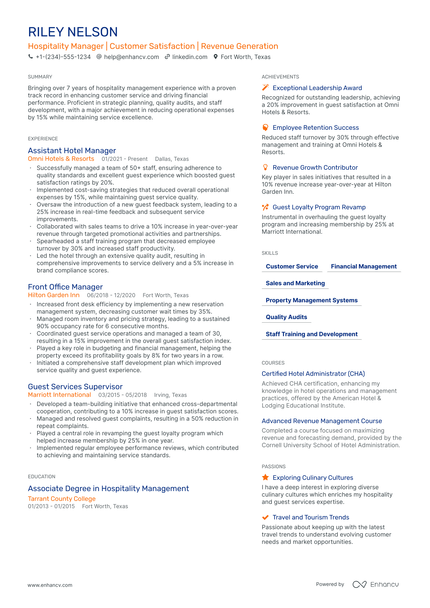 5 Assistant General Manager Resume Examples & Guide for 2024