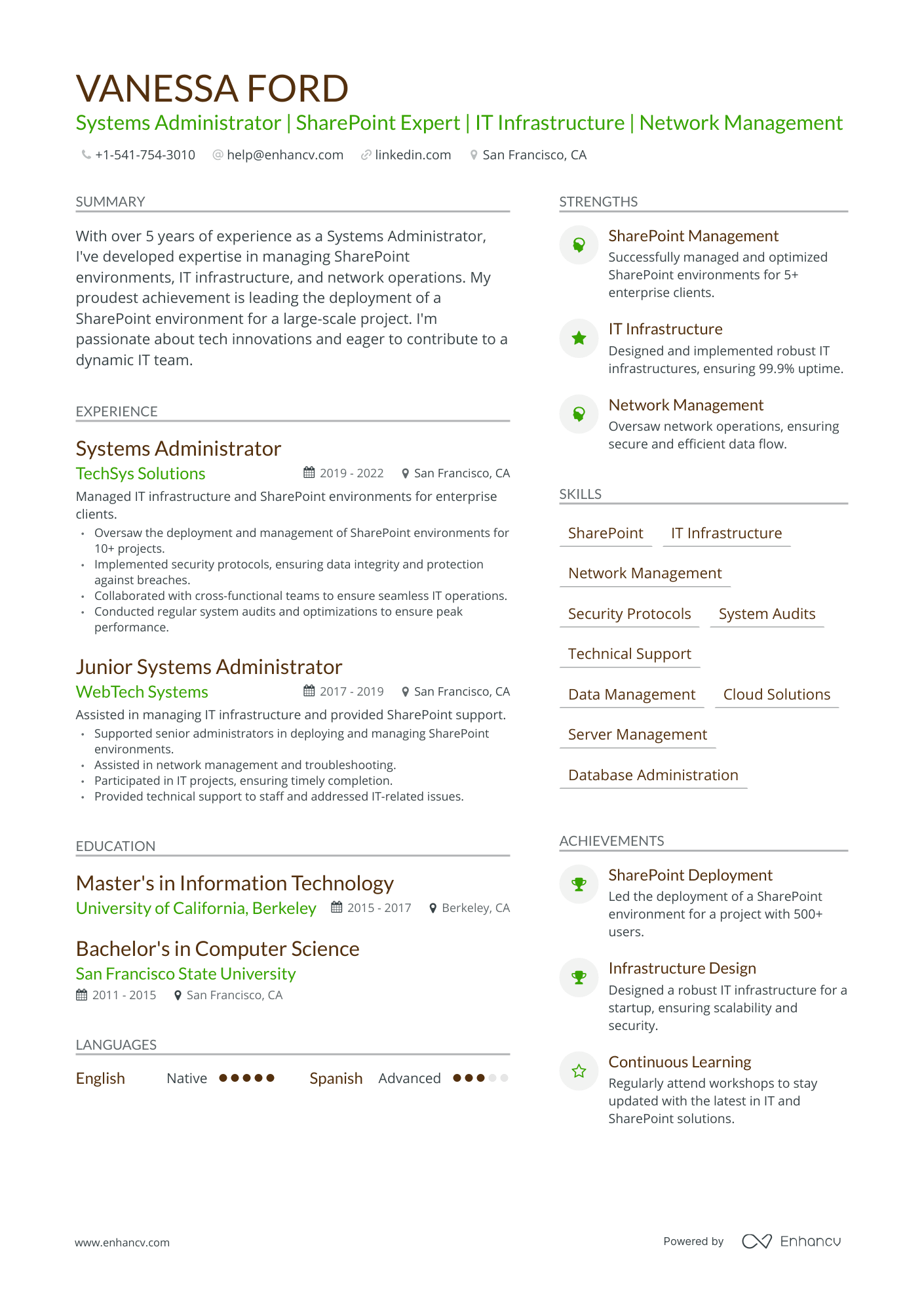 5 Sharepoint Resume Examples & Guide for 2023