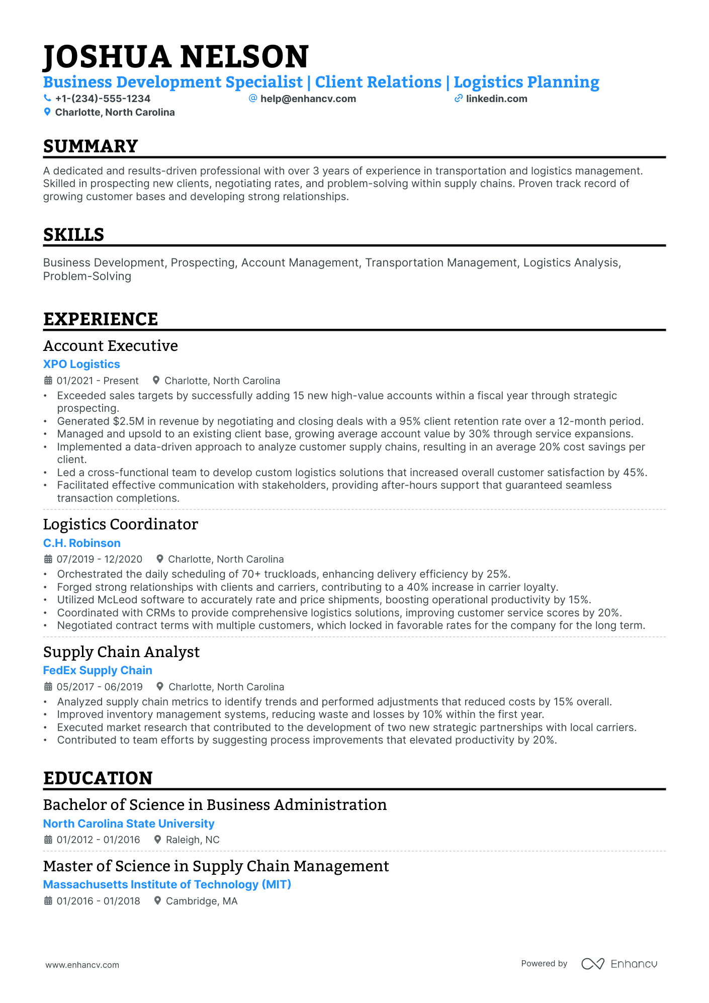10 Logistics Account Manager Resume Examples & Guide for 2026