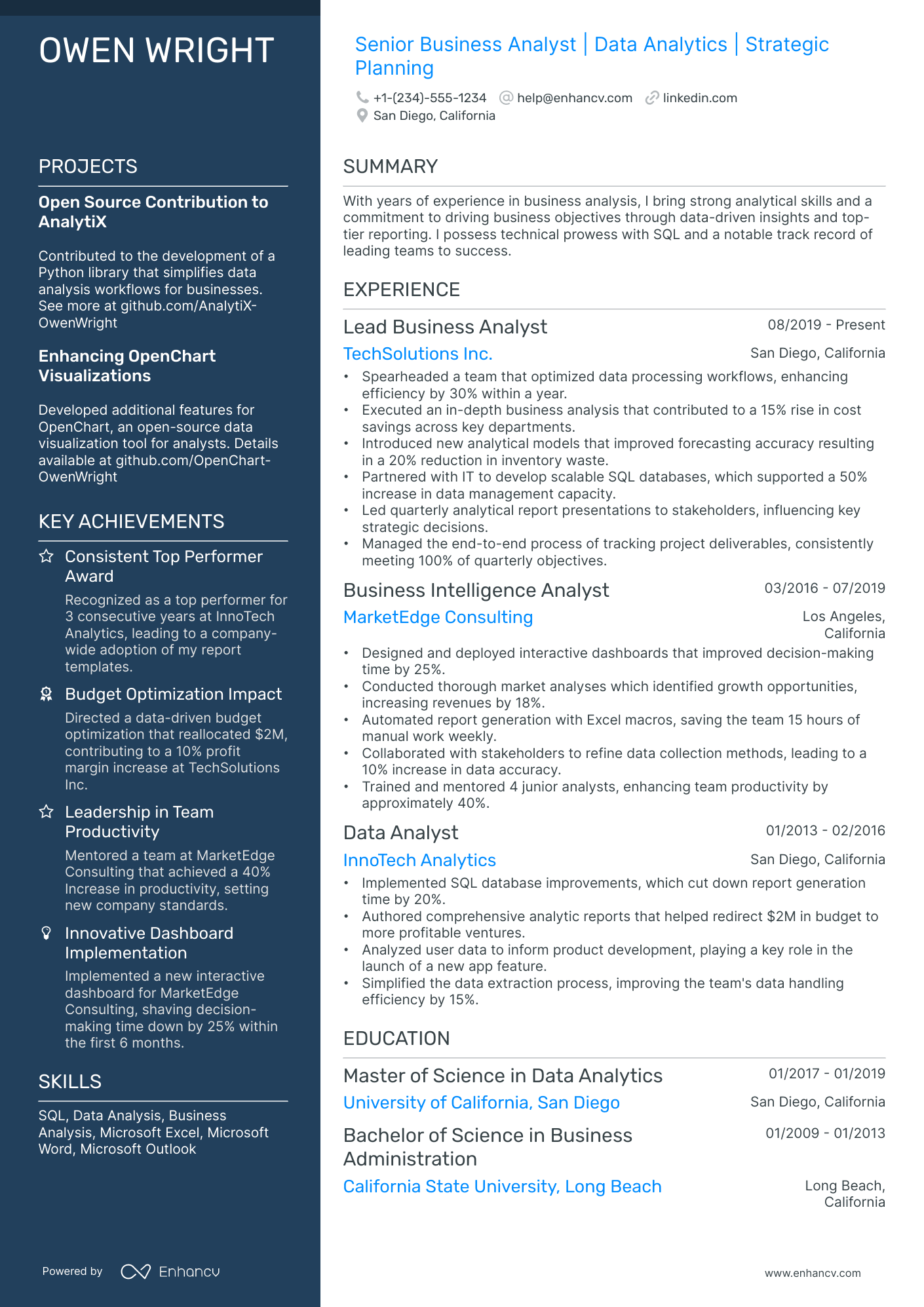 10 Excel Data Analyst Resume Examples & Guide for 2025